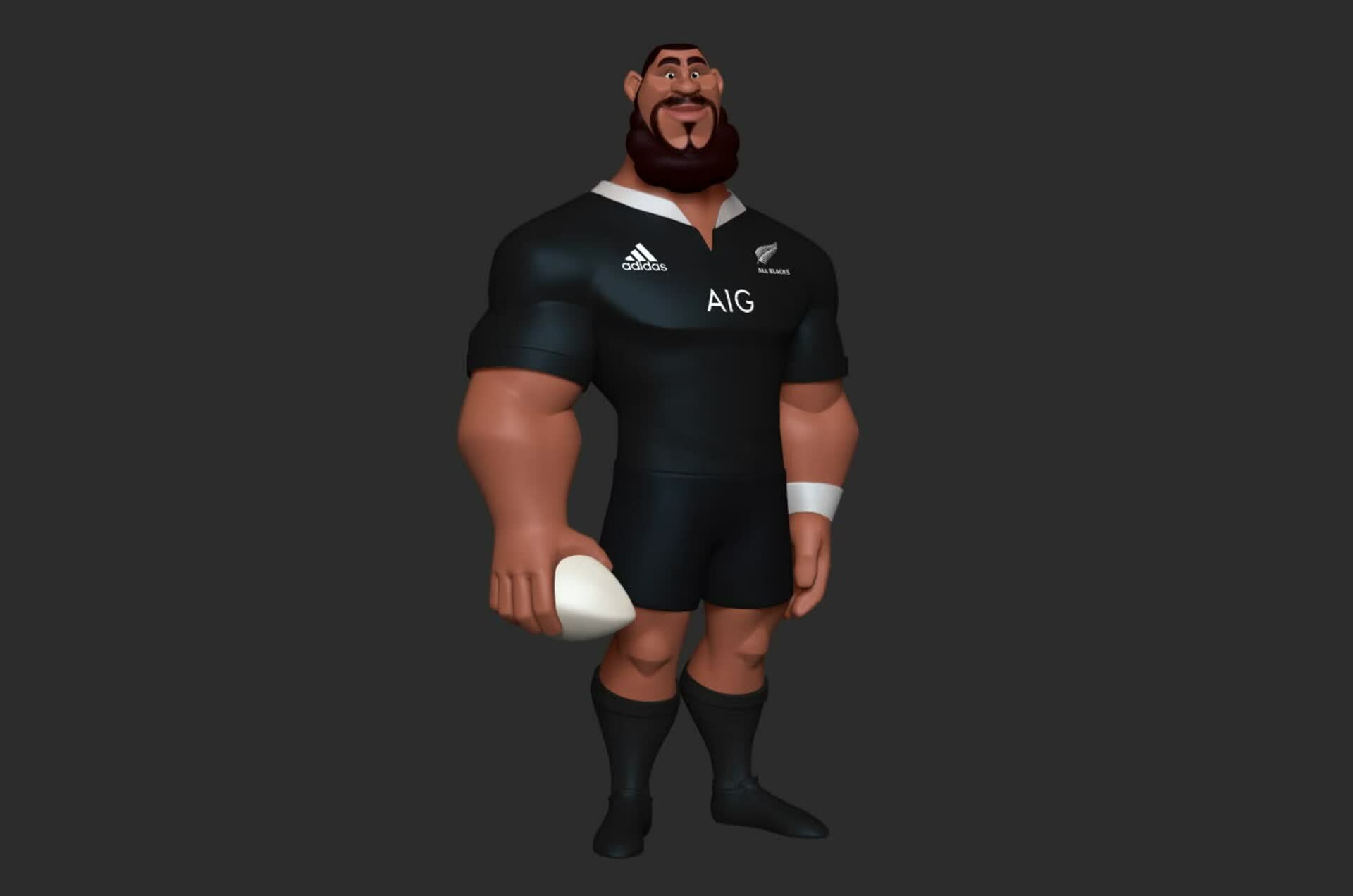 ArtStation - All Blacks Character concept sculpt