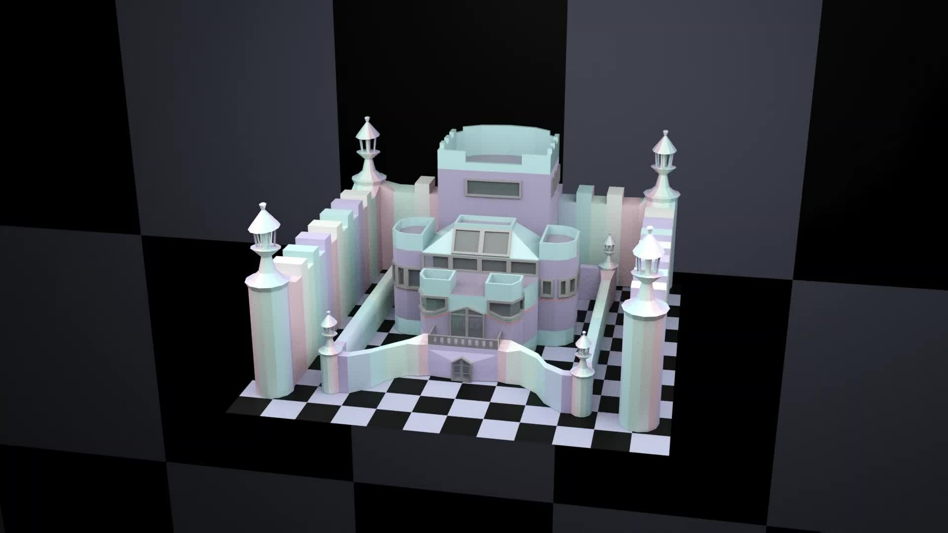 ArtStation - Castle with Pastel Colors