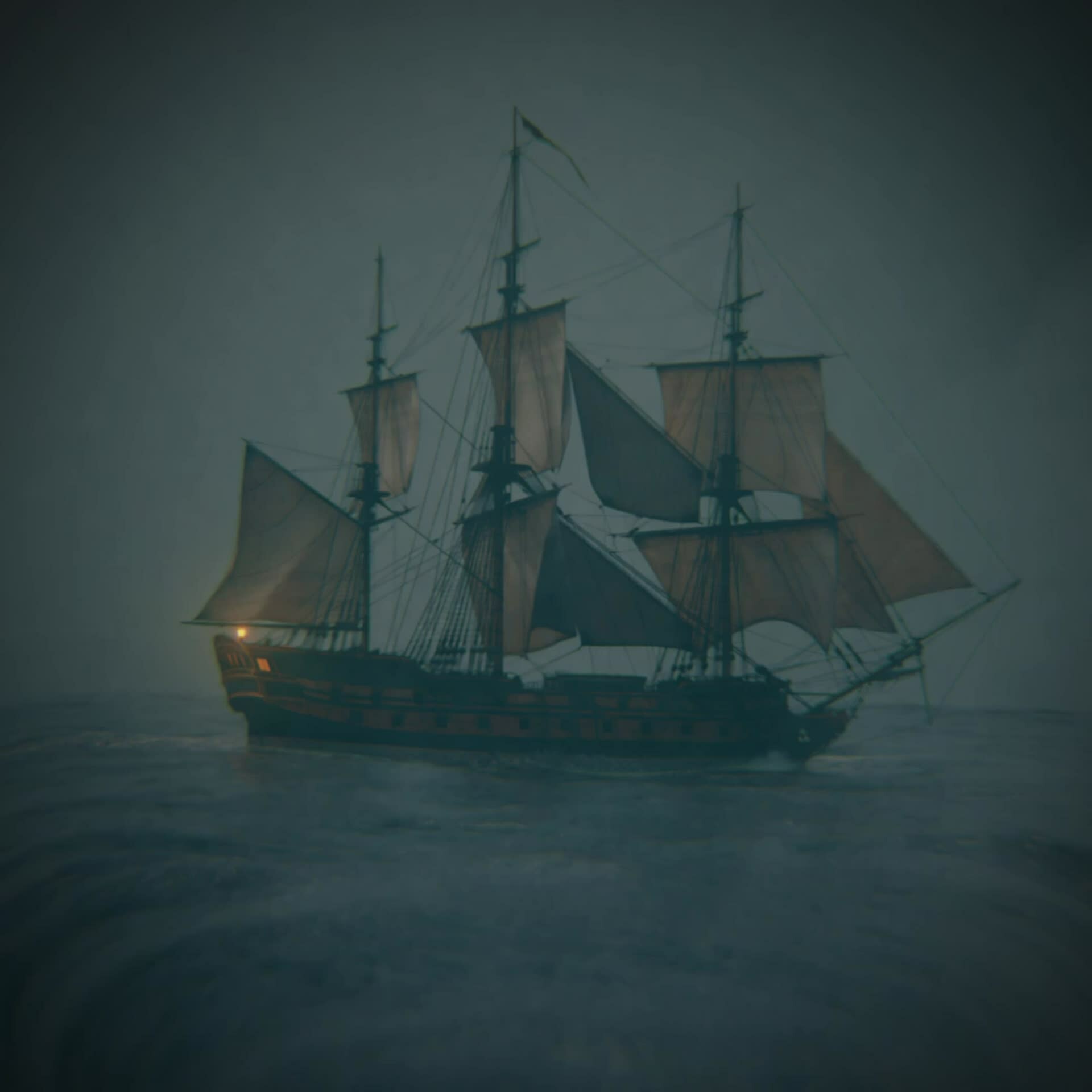 ArtStation - WIP age of sail frigate - Animations