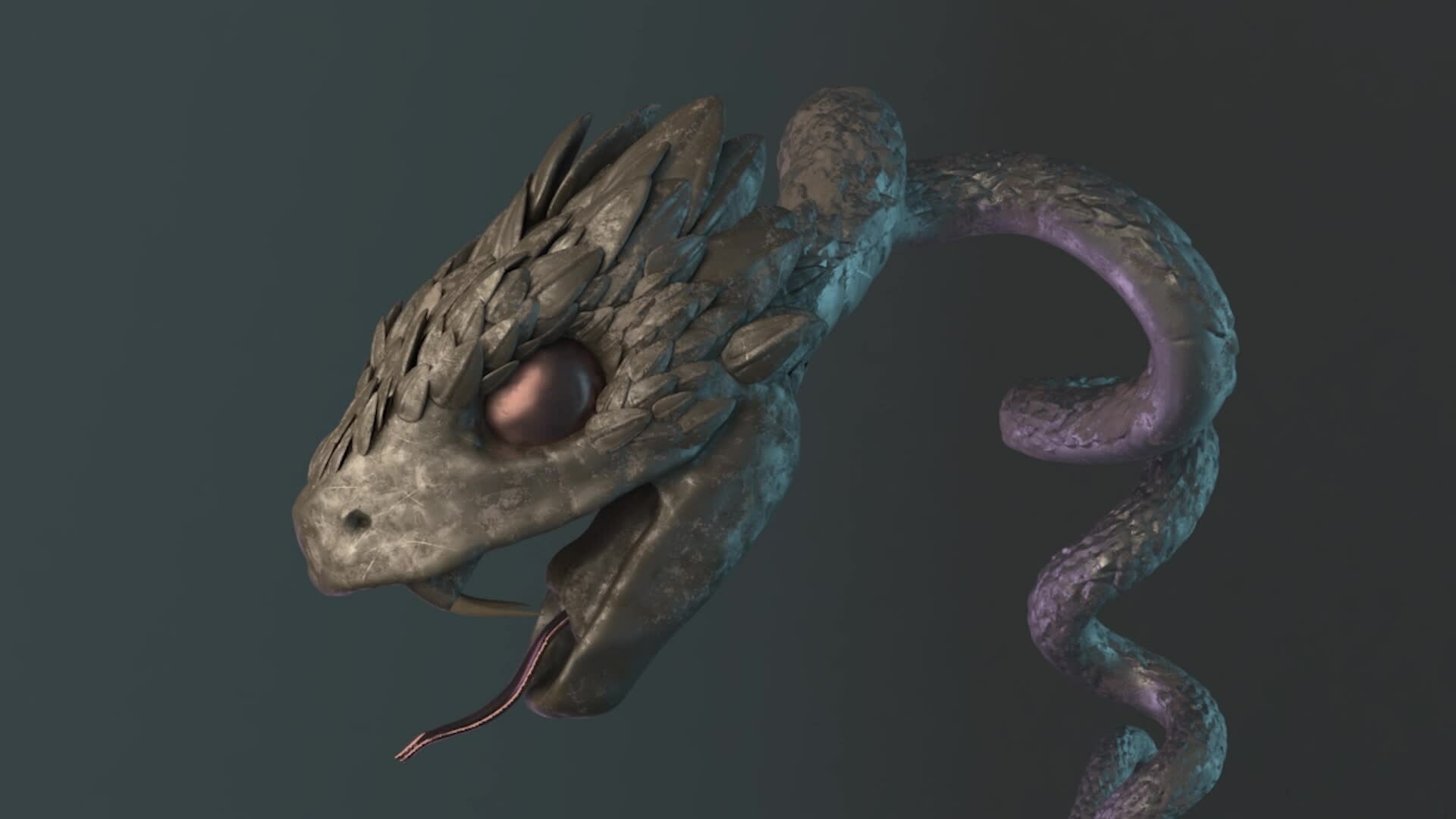 ArtStation - Snake Metal Sculpture