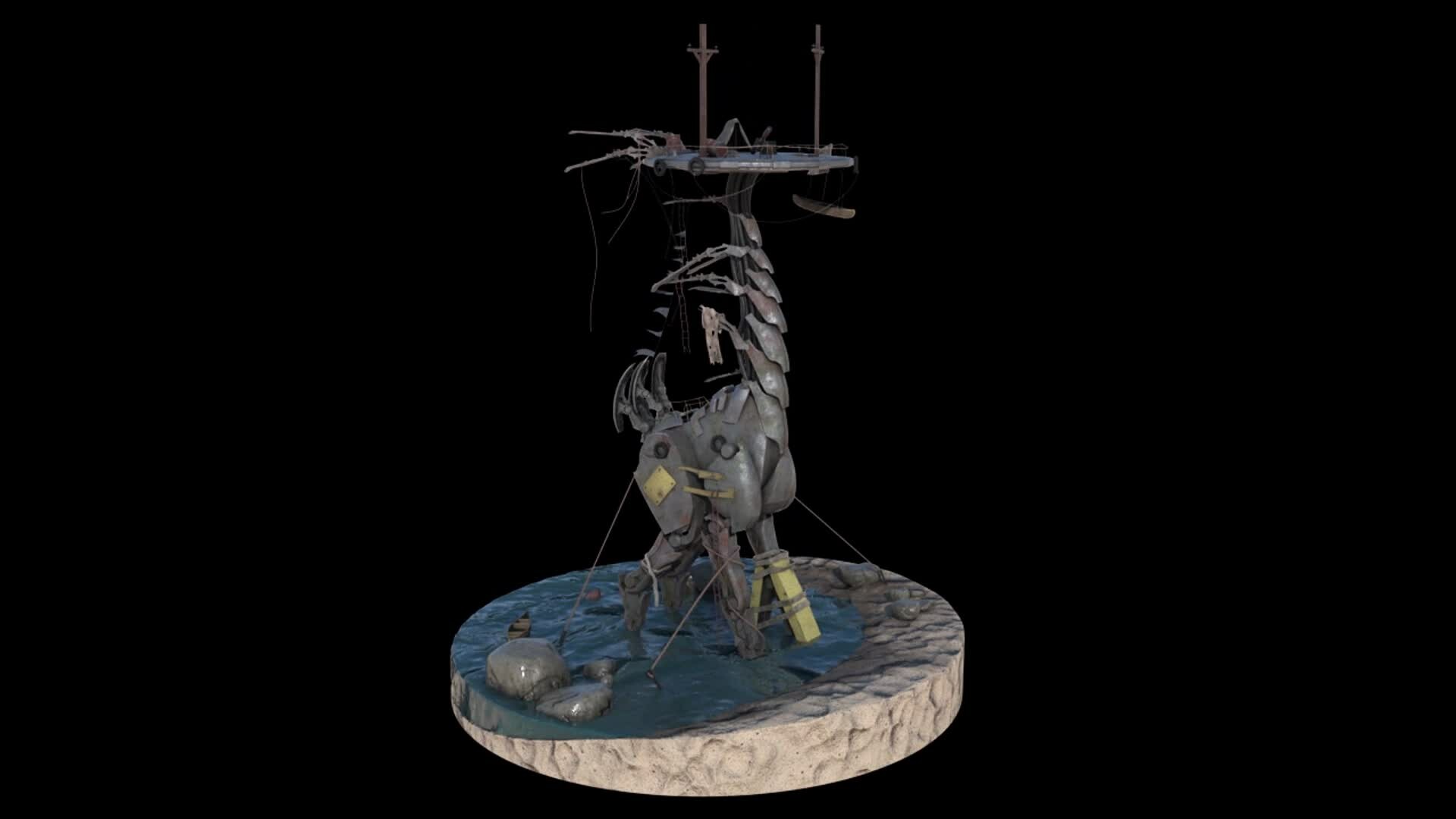 Rodrigo Sánchez - Diorama Long Neck - Horizon Zero Dawn