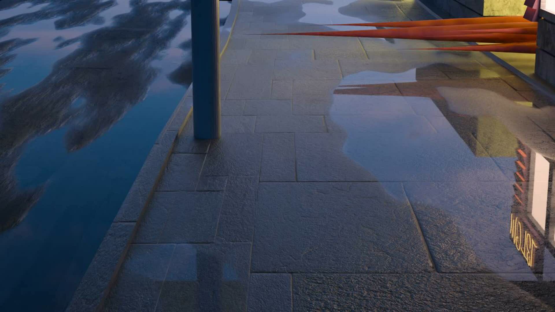 ArtStation - Raindrops animation