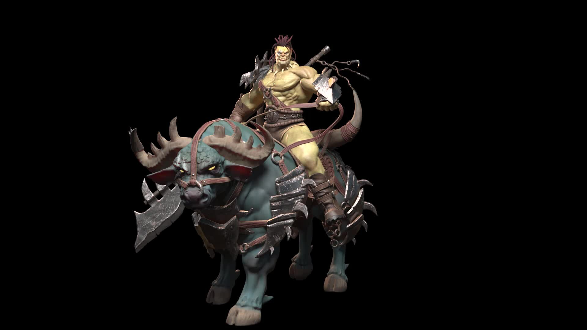 ArtStation - Orc and Bull