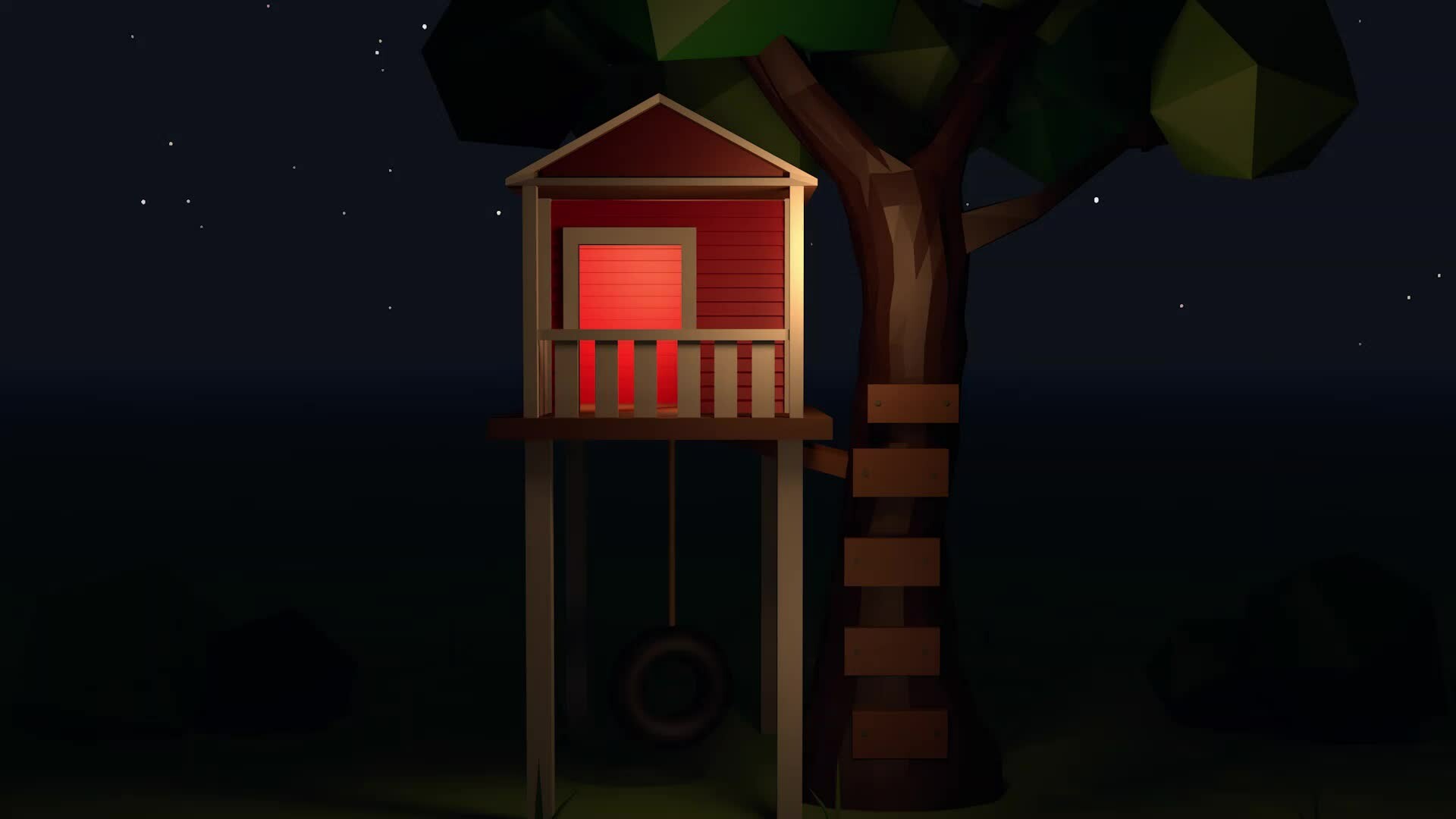 ArtStation - Low Poly Treehouse
