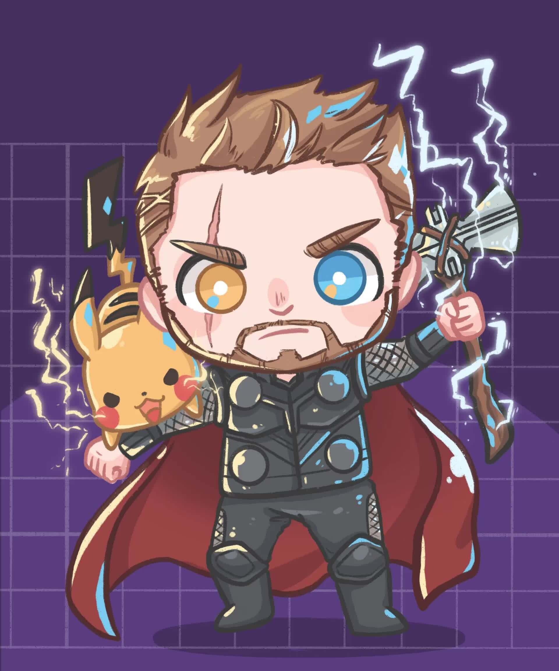 ArtStation - Thor x Pikachu
