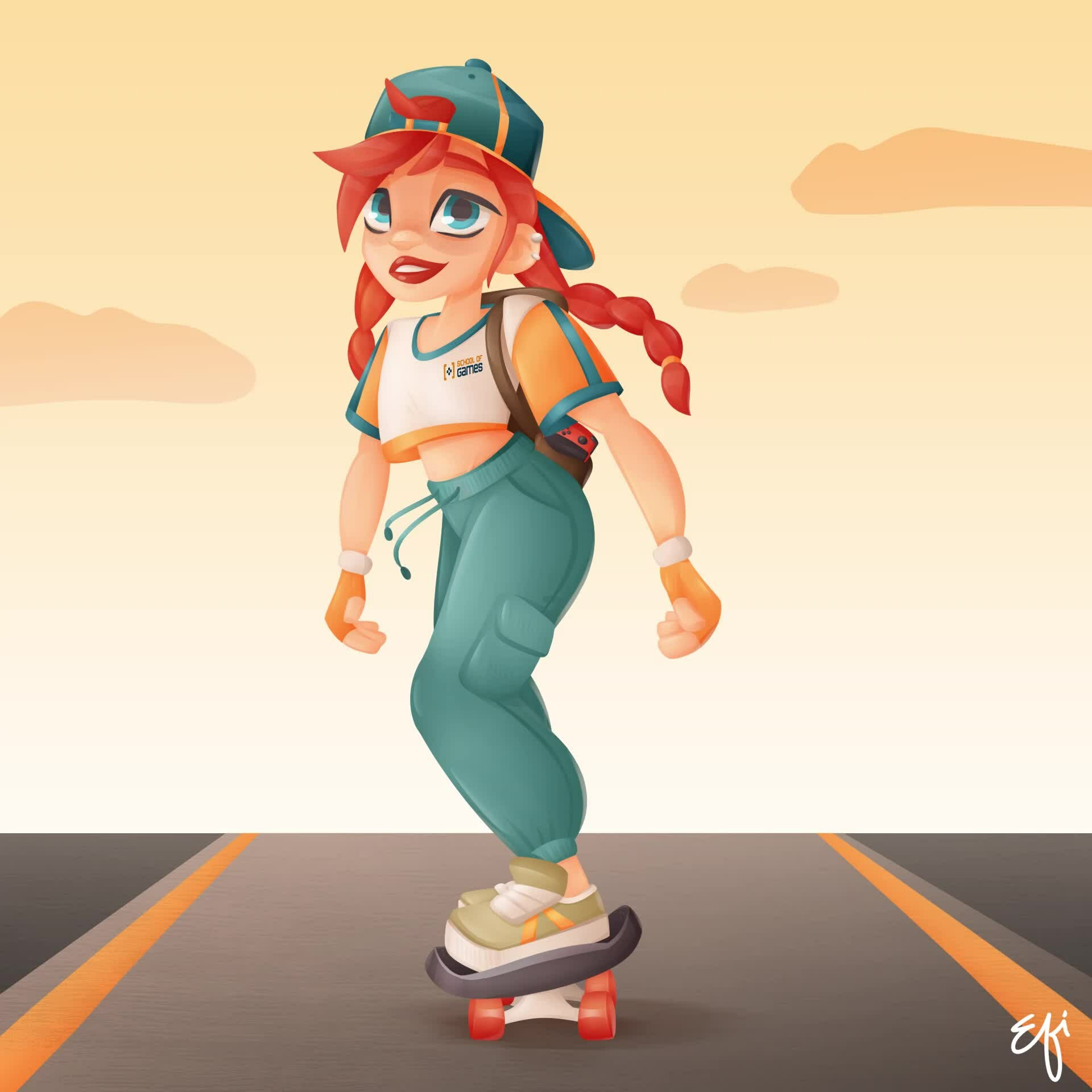 ArtStation - Skater Girl Animation