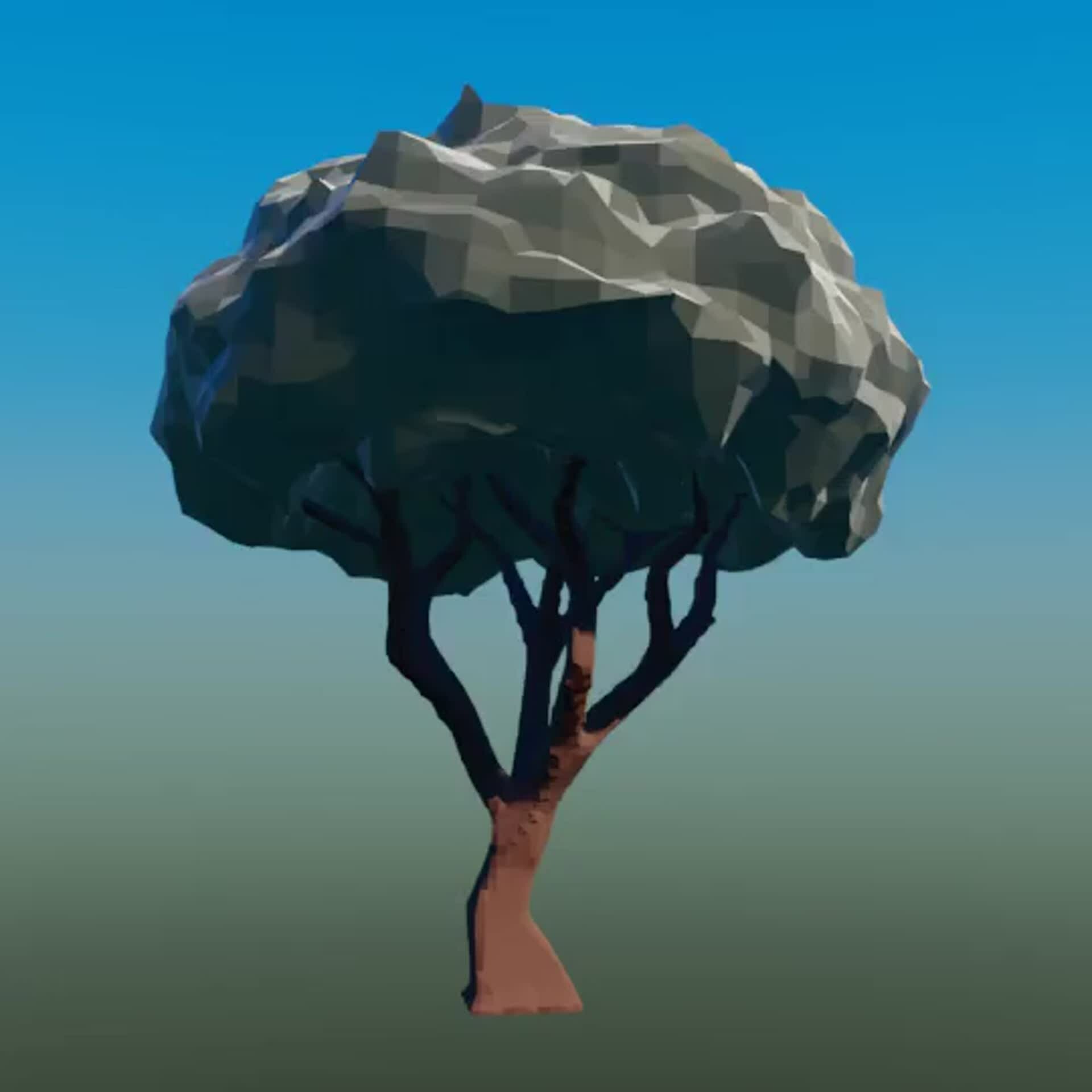 ArtStation - Low-poly tree - Blender animation