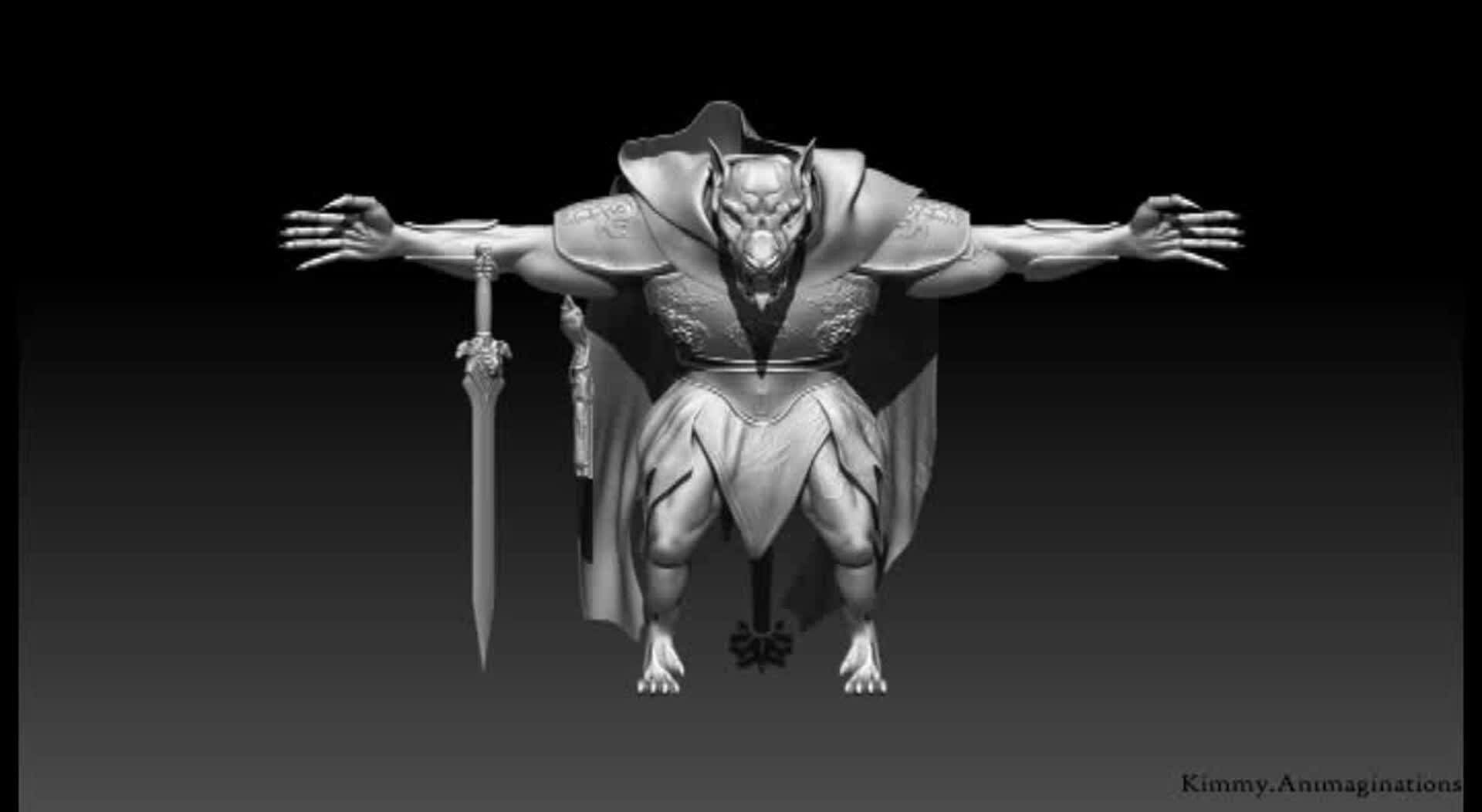 ArtStation - Werewolf warrior character