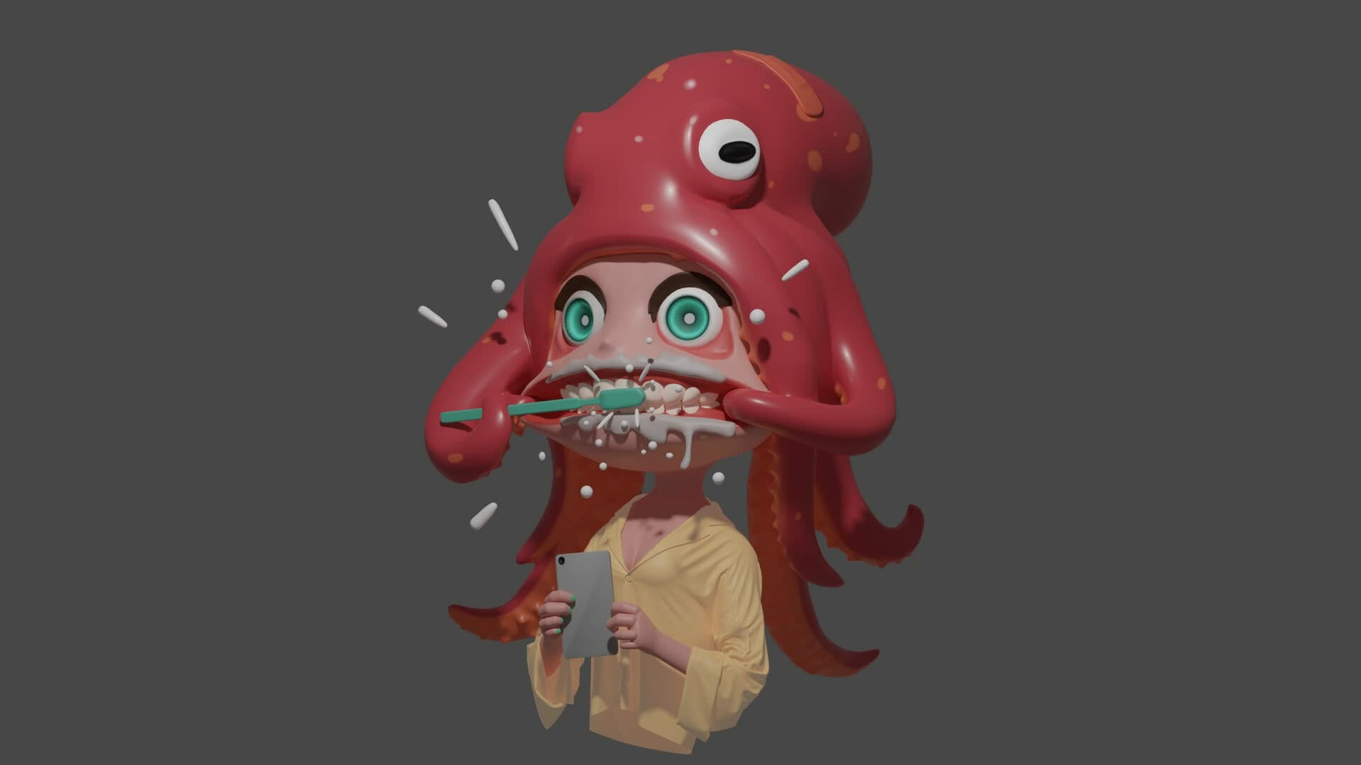 ArtStation - Tooth-Brushing Girl