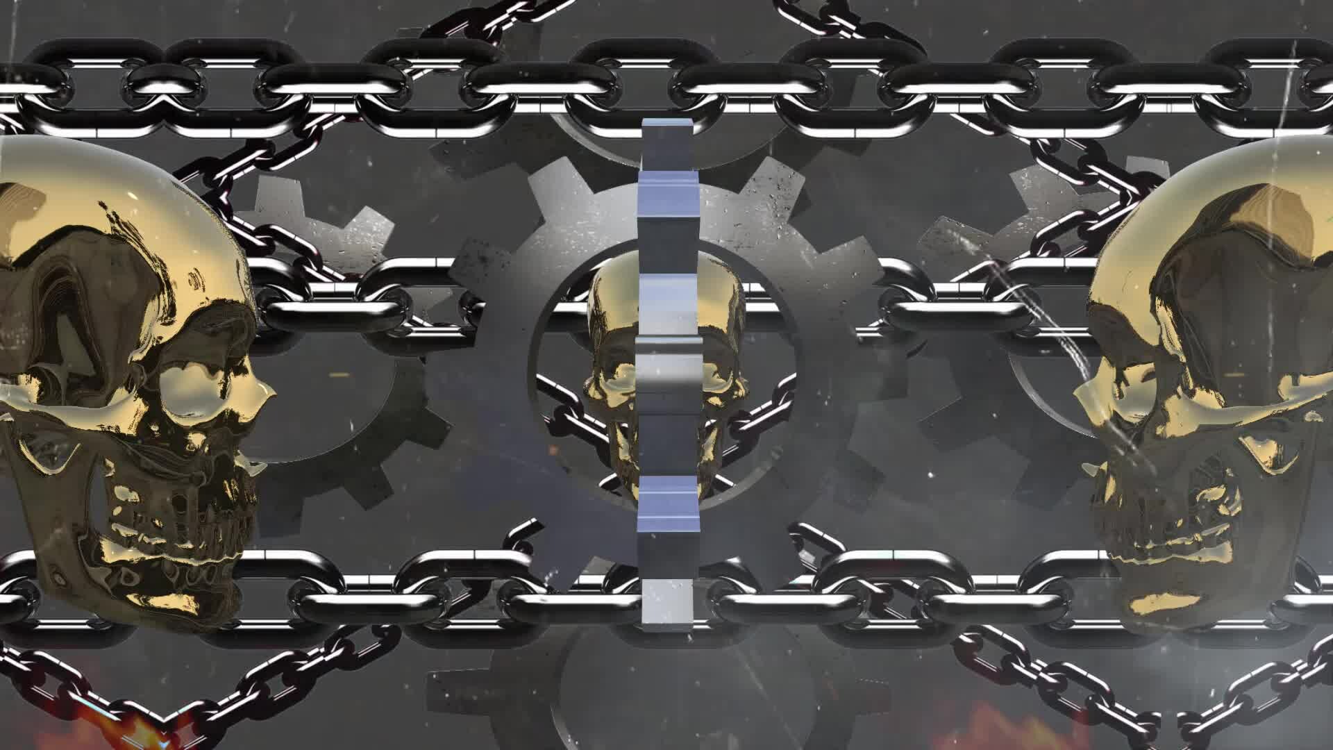 ArtStation - Visual Video 3D Skull With Gear Animation