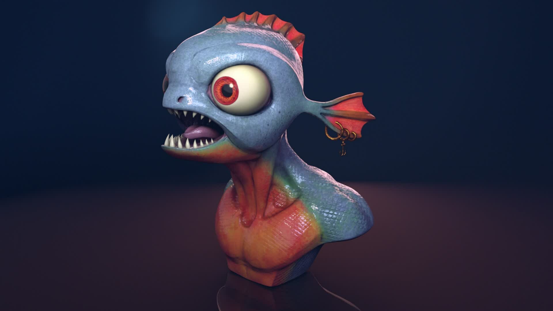 ArtStation - Piranha Man, Vincent Gosselin