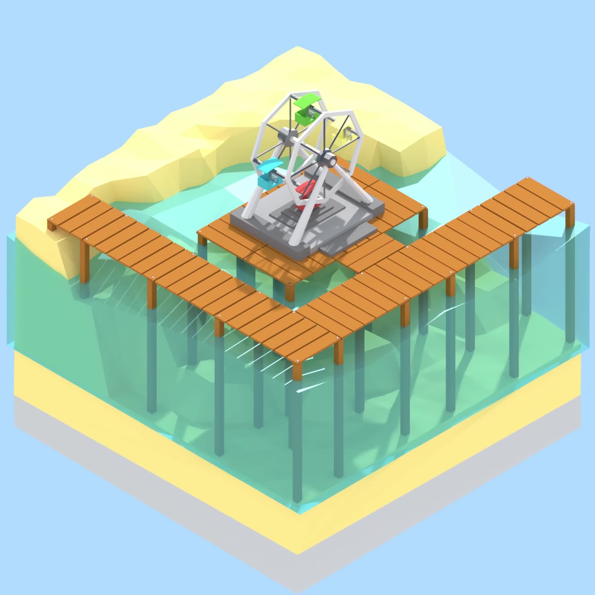 ArtStation - Low Poly Boardwalk