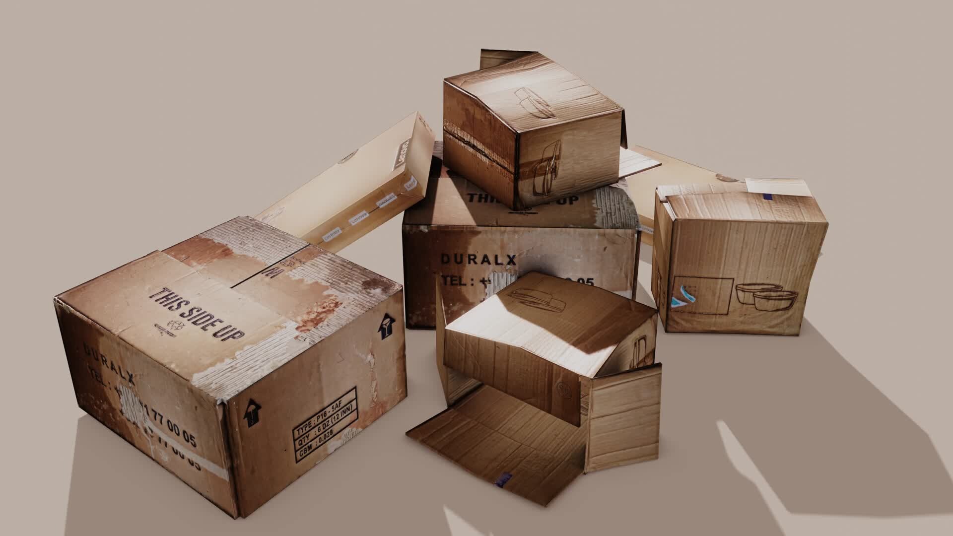 ArtStation - CardBoard Box Pack