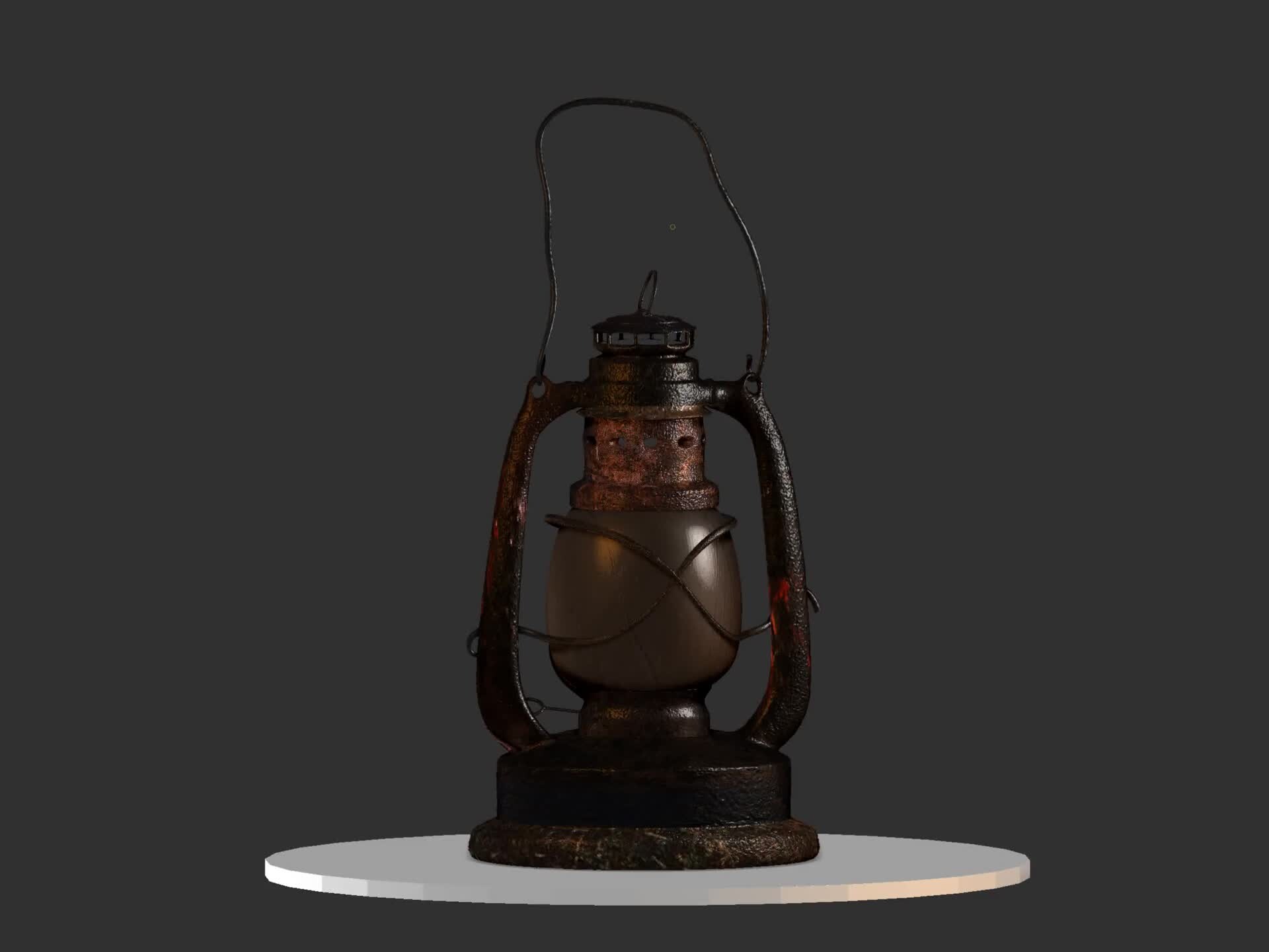 ArtStation - maya to zbrush old lamp 3d model