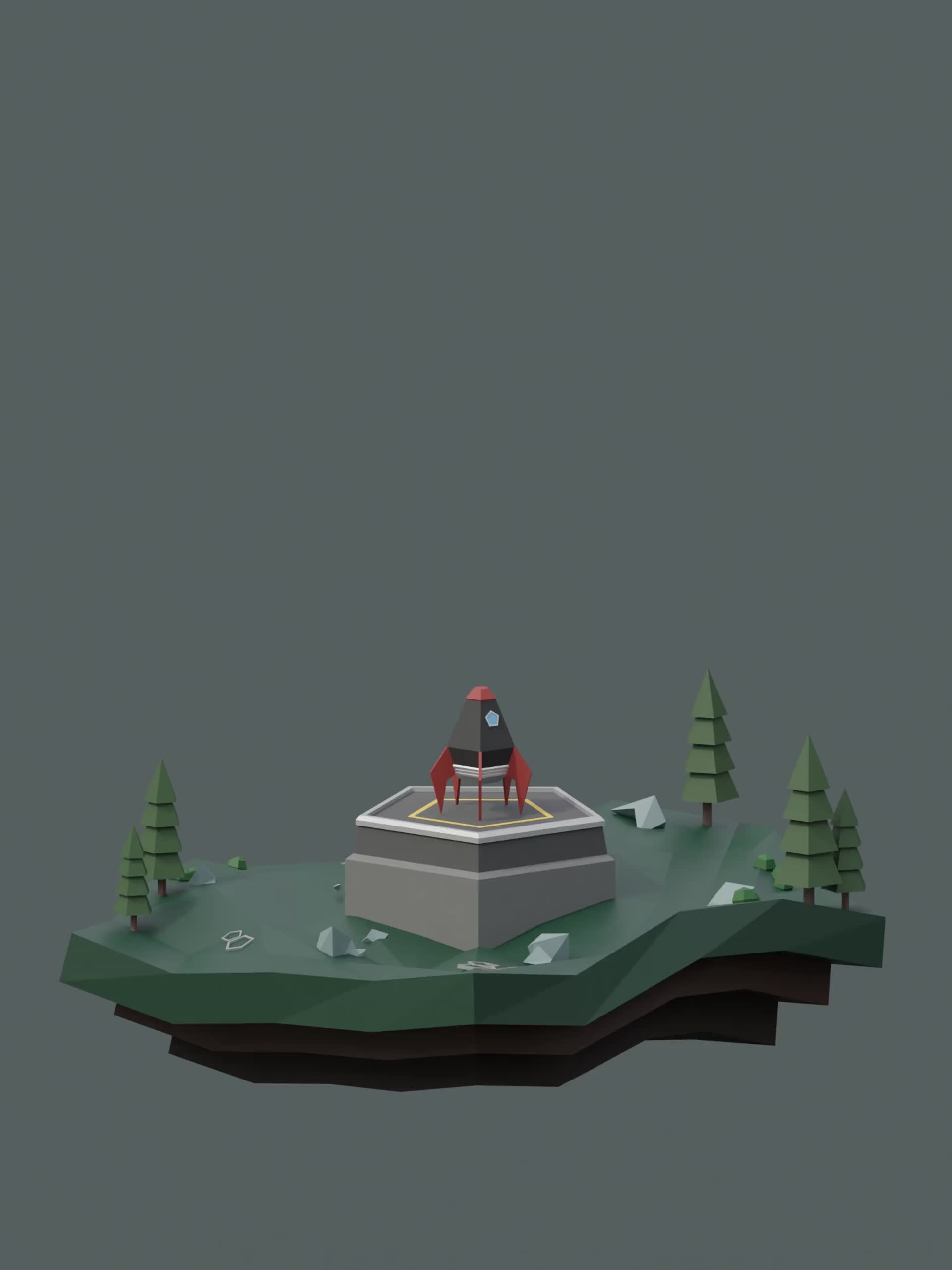 ArtStation - Low Poly Rocket Launch