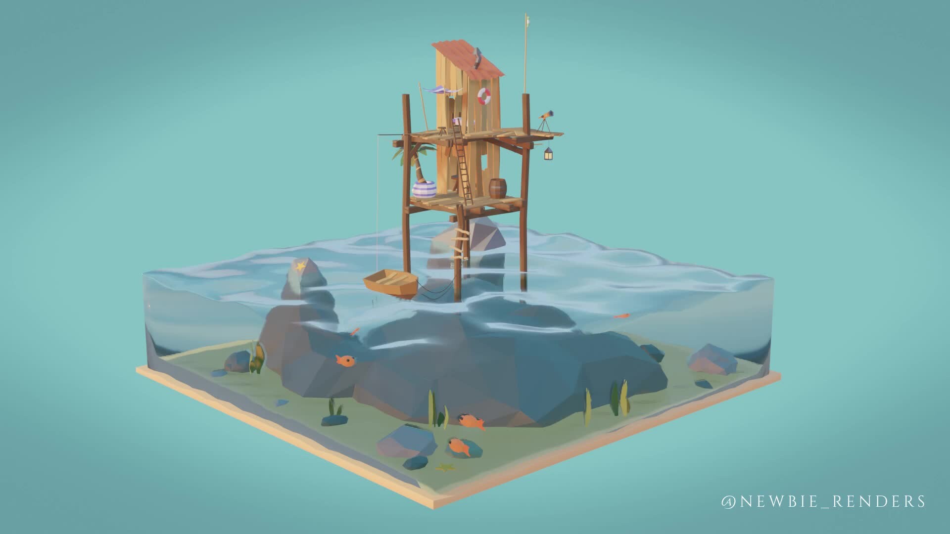 ArtStation - Sea shack