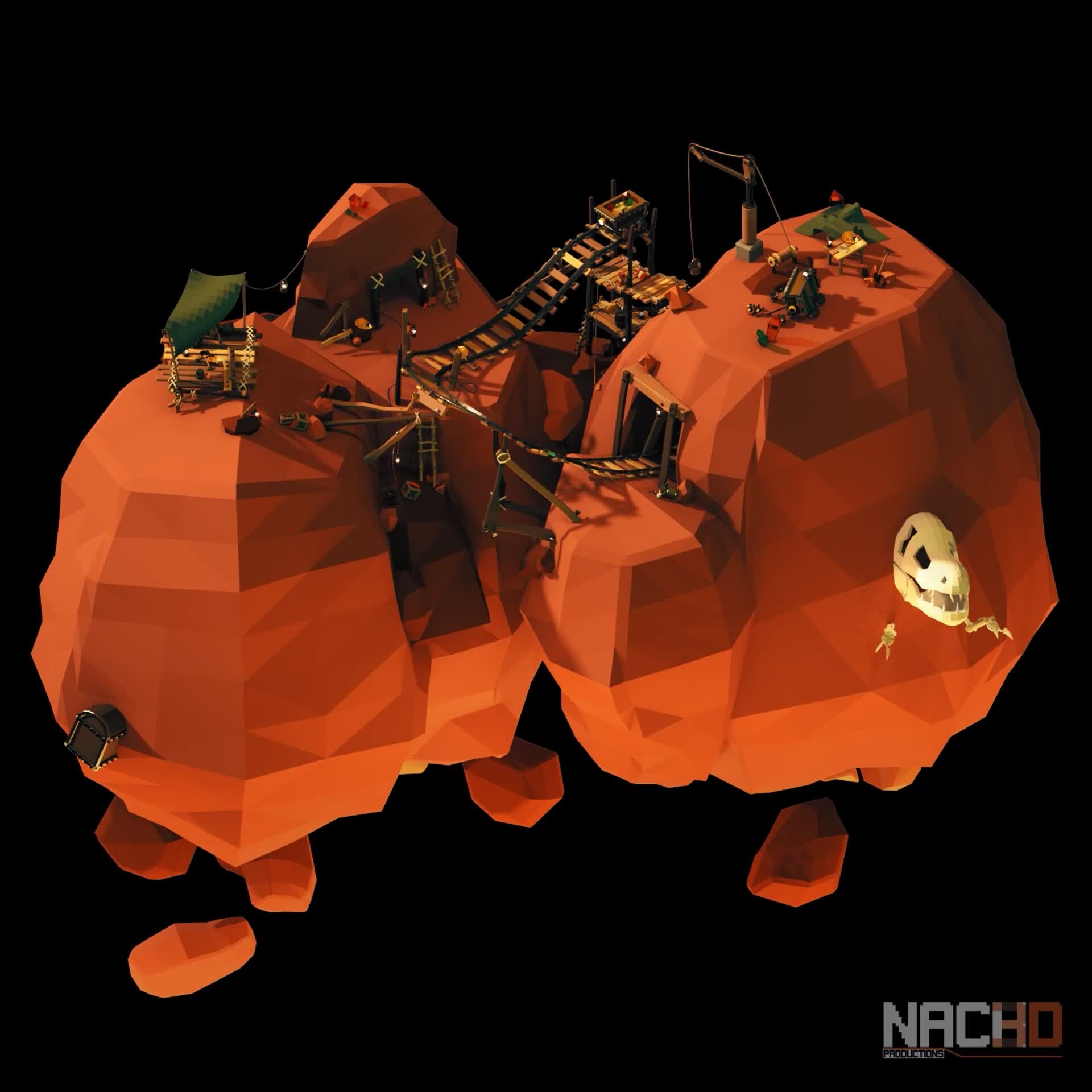 ArtStation - Low Poly Mine