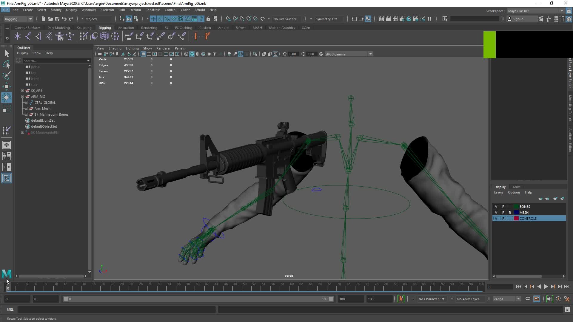 ArtStation - FPS Rigging in Maya