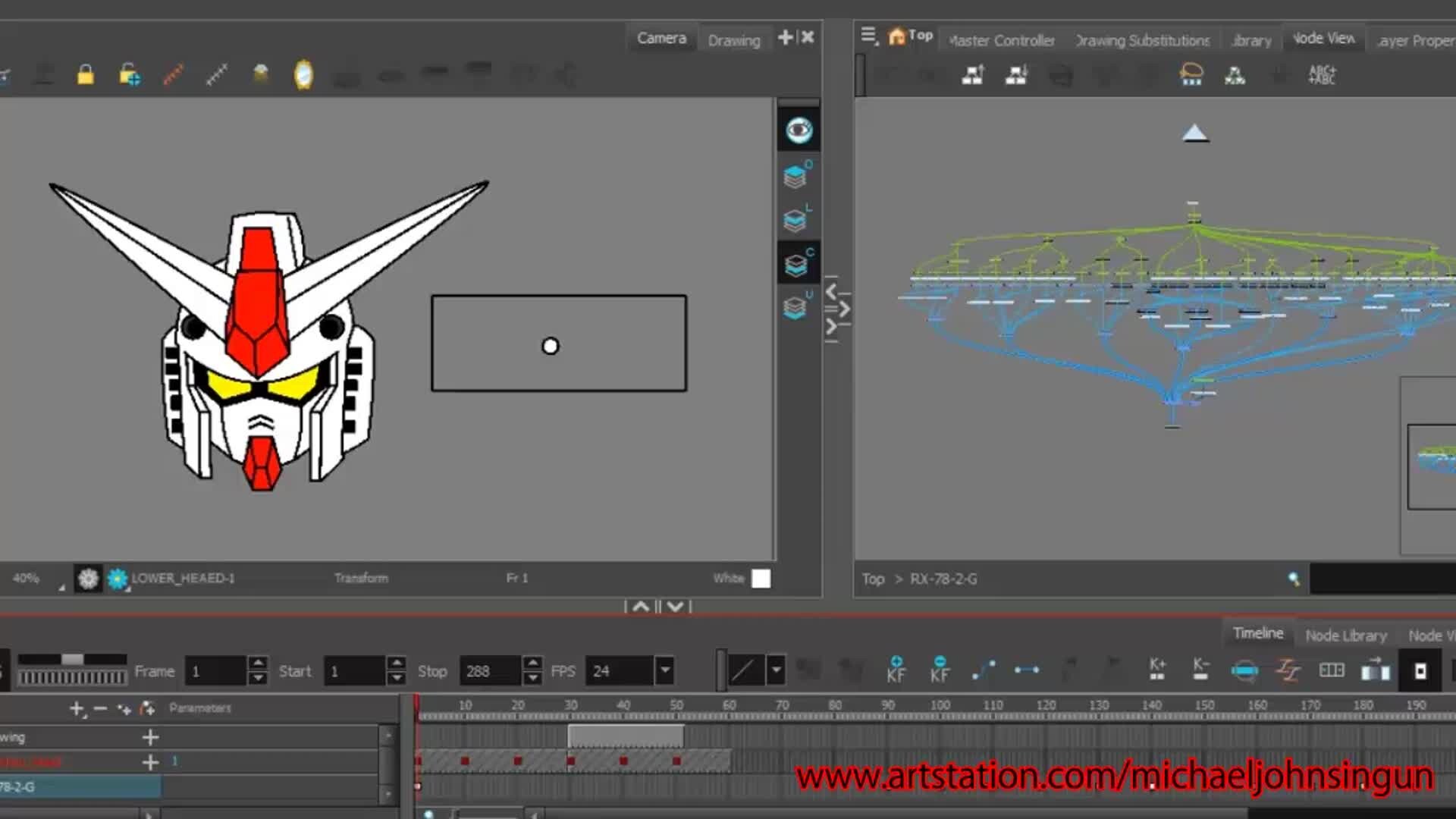 ArtStation - Gundam Head Cutout Rig
