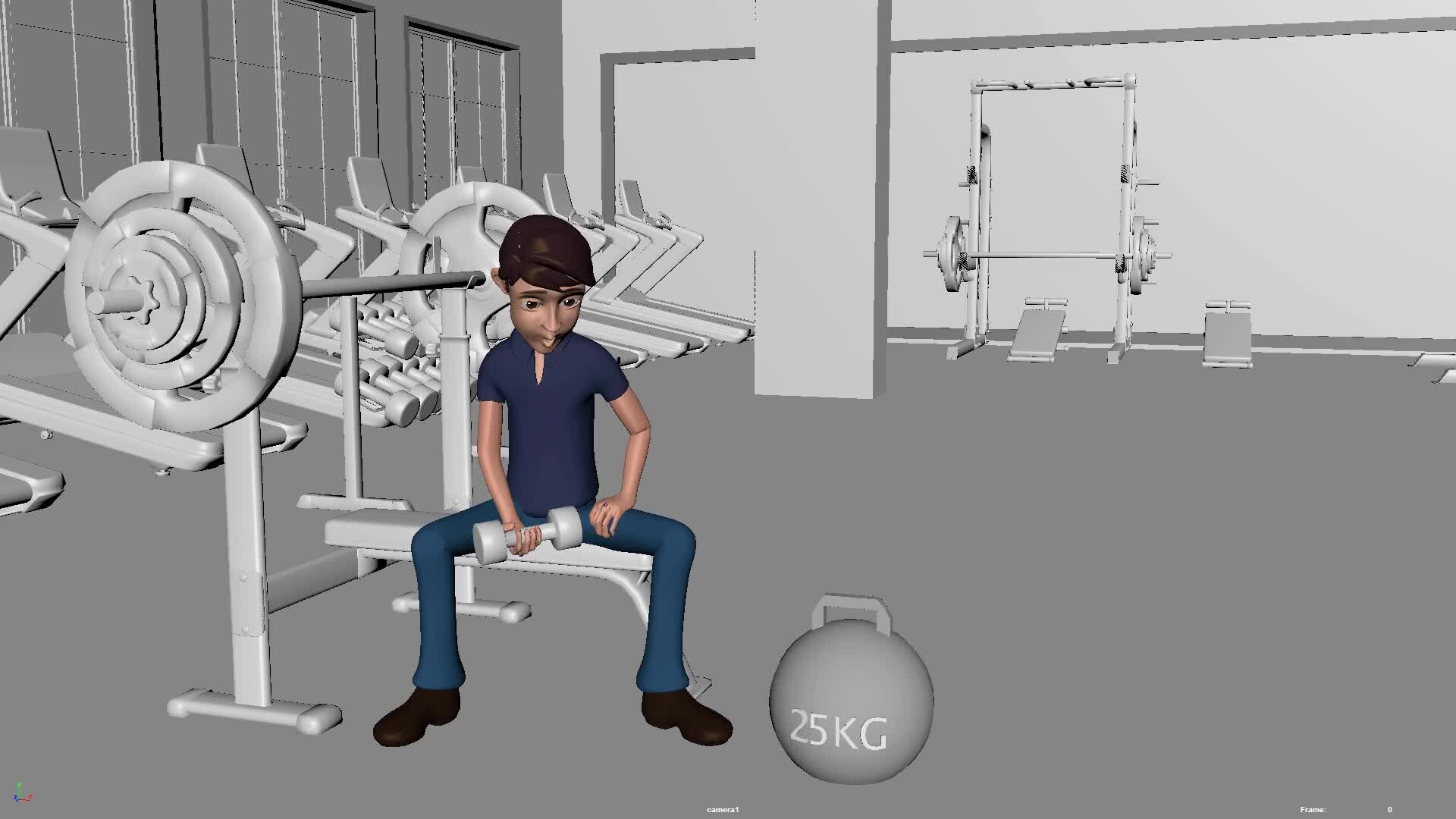 ArtStation - 3D Gym Pantomime Animation