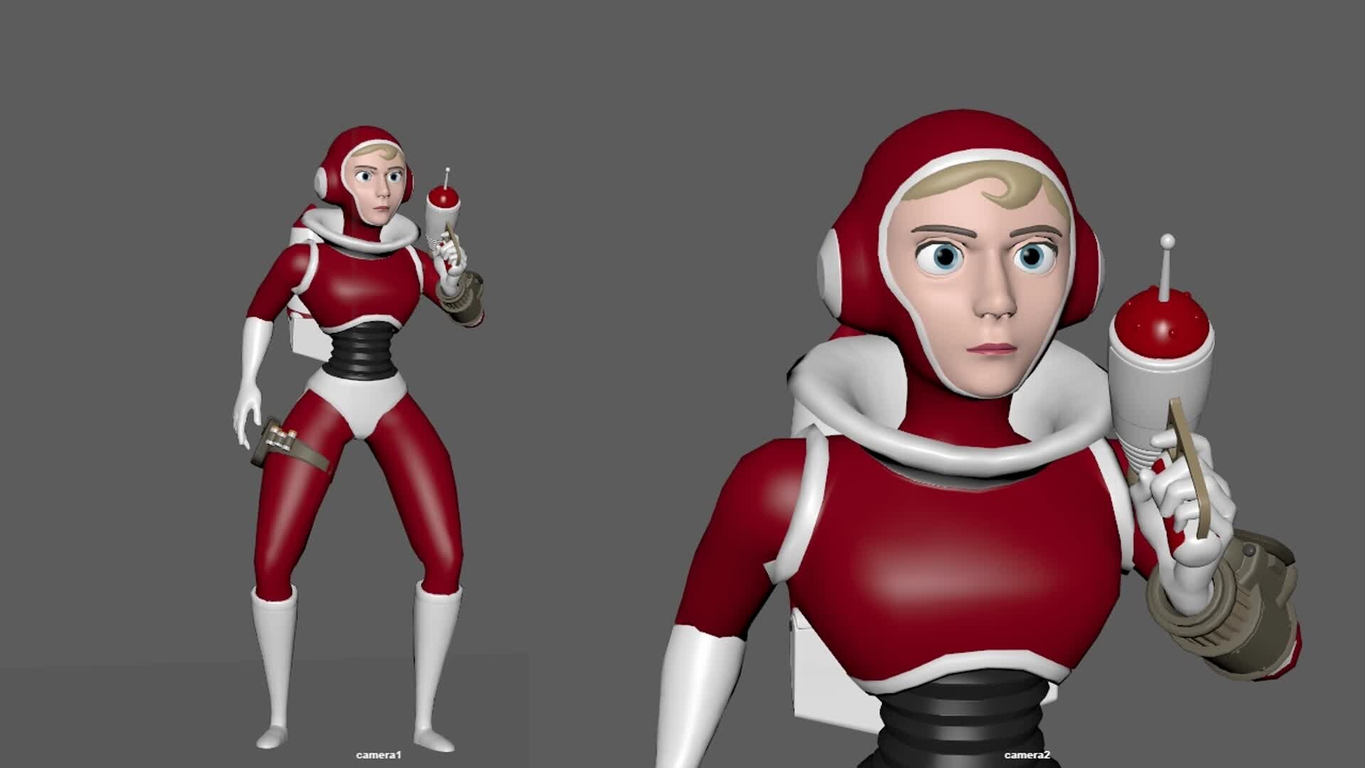 ArtStation - Rocket girl Rig - Idle animation