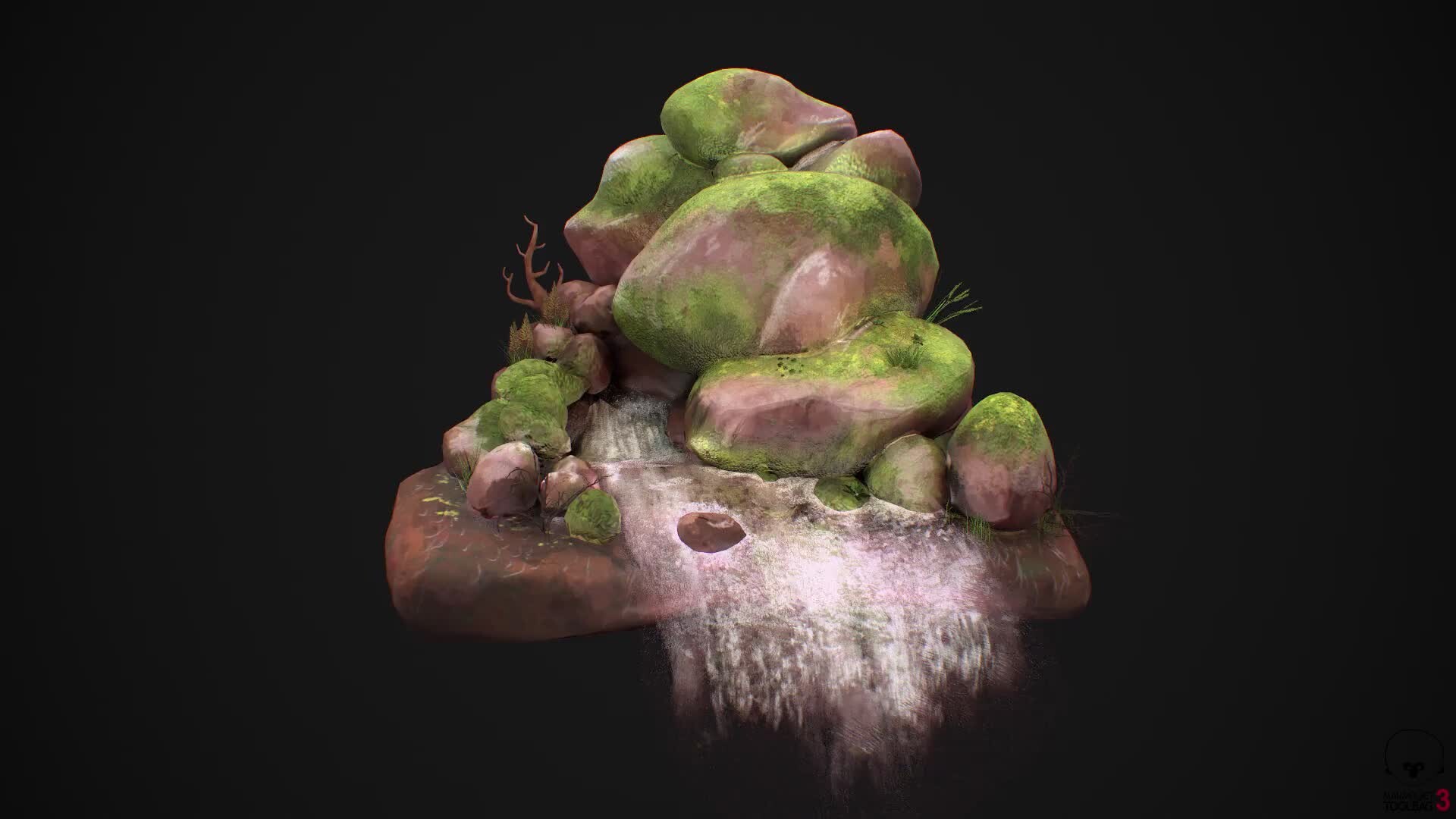 ArtStation - Stylized_Mossy_Rock