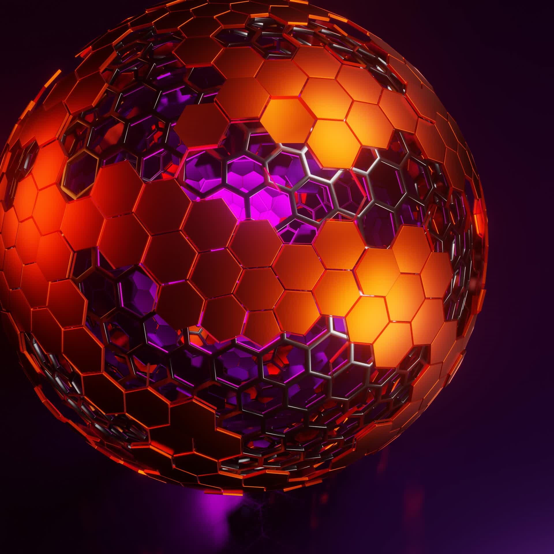 ArtStation - SciFi Hex Icosphere animated