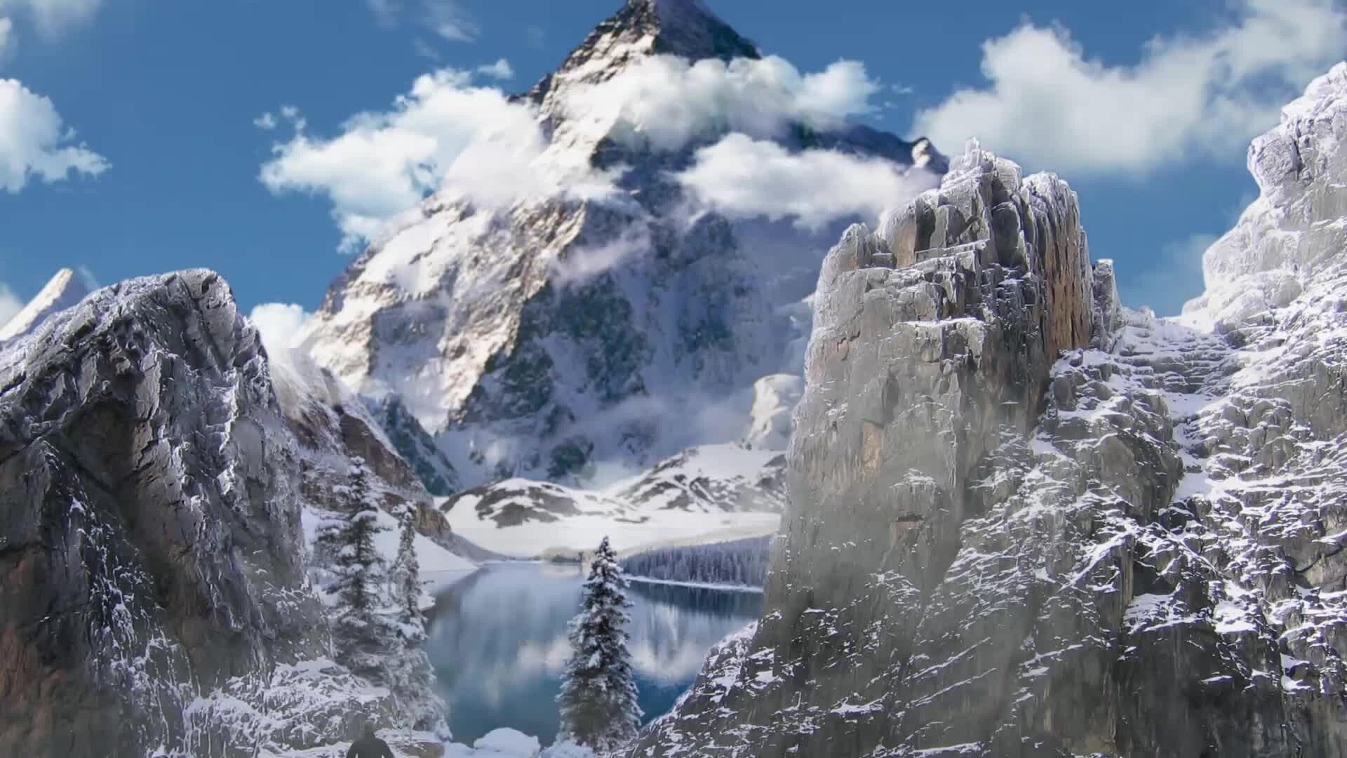 ArtStation - Snow mountains - Matte Painting