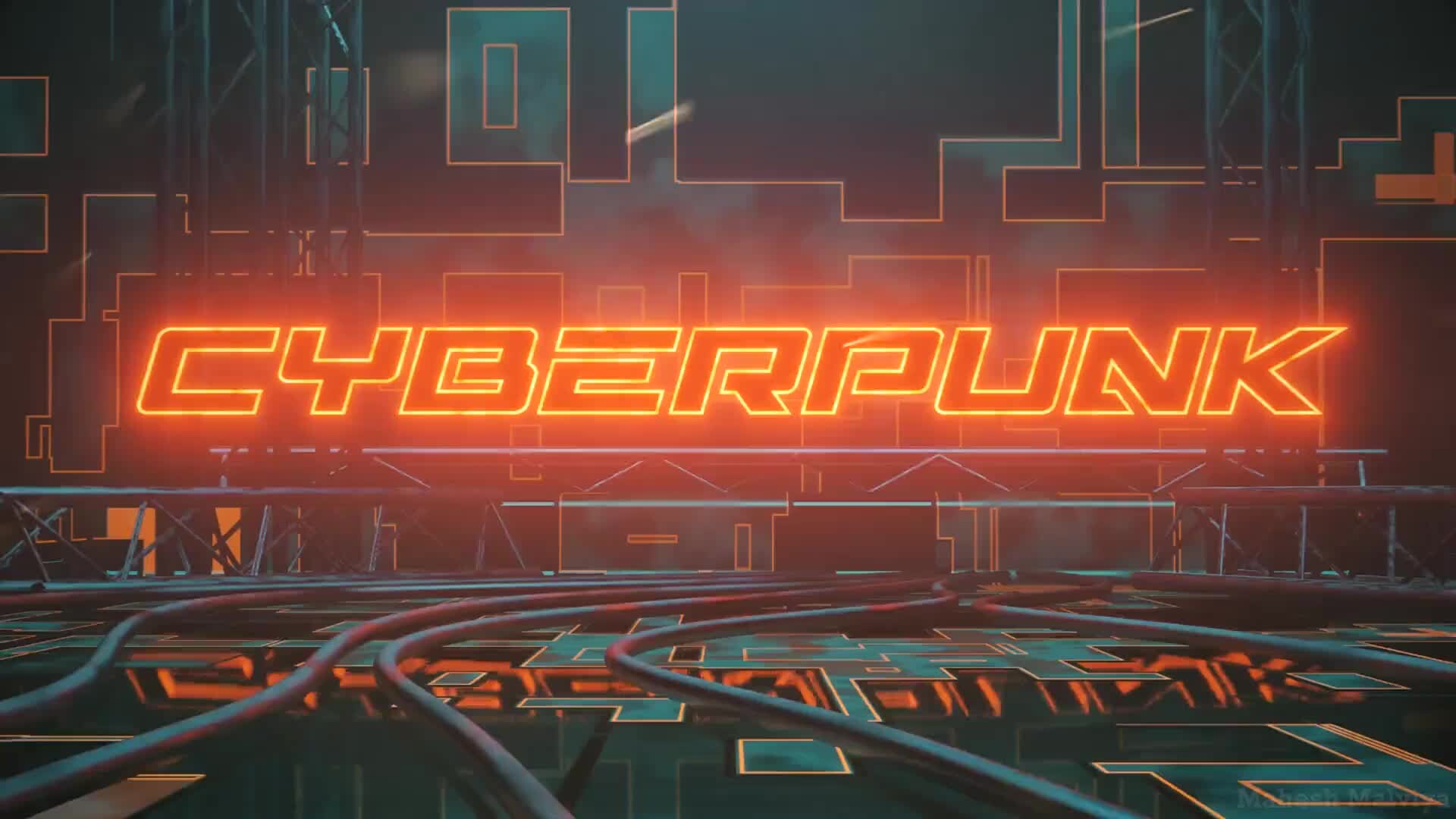 ArtStation - Cyberpunk Text Animation