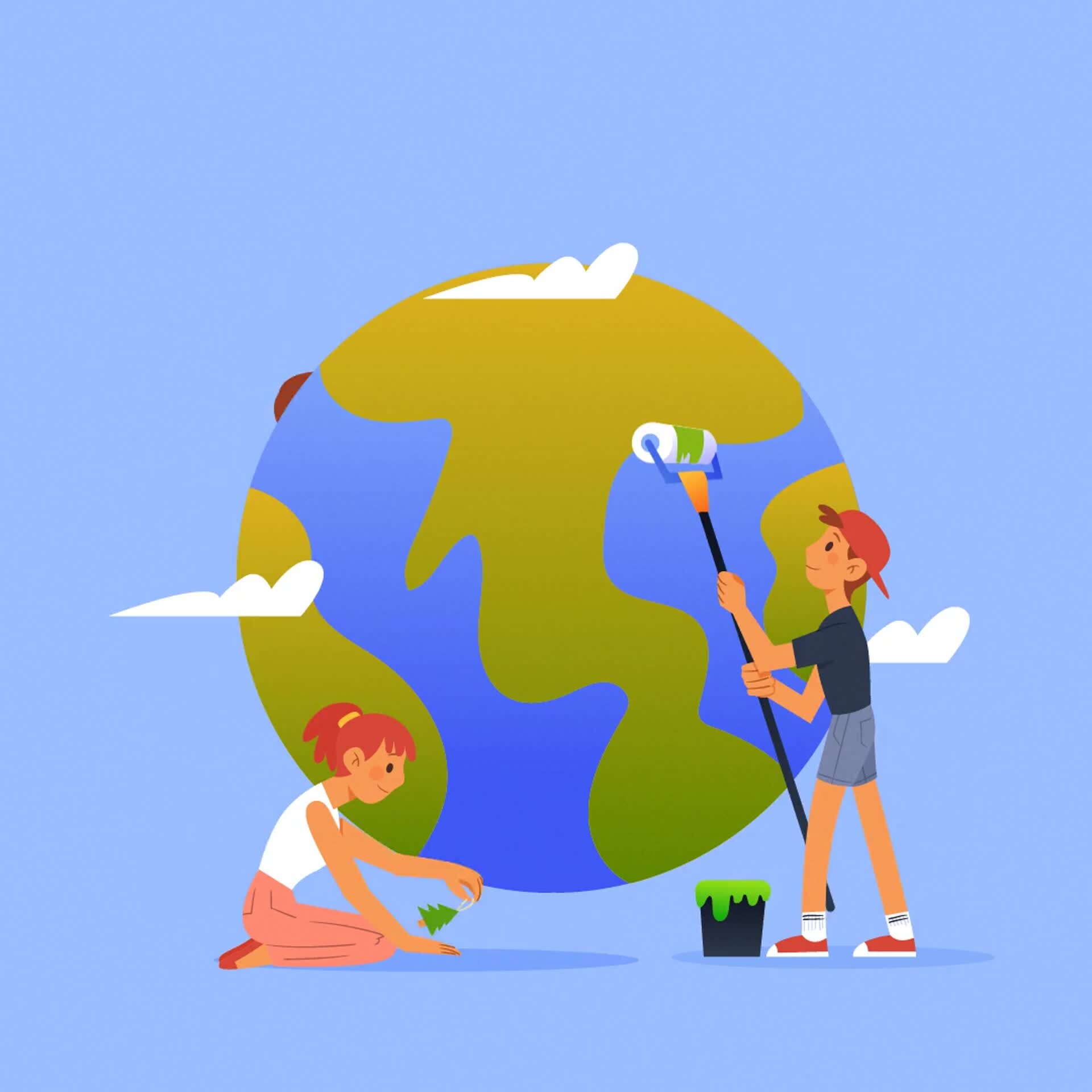 ArtStation - Cleanning World Animation