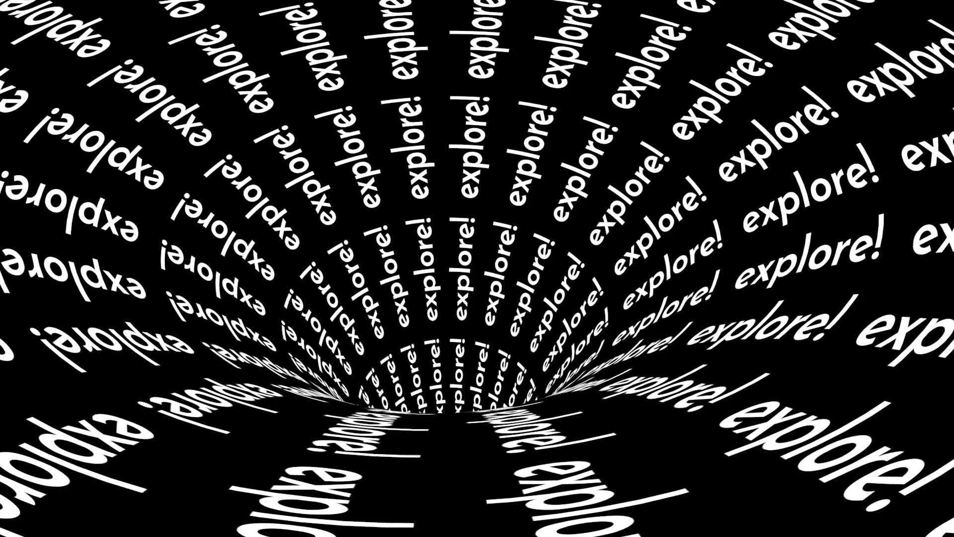 ArtStation - Tunnel explore text animation