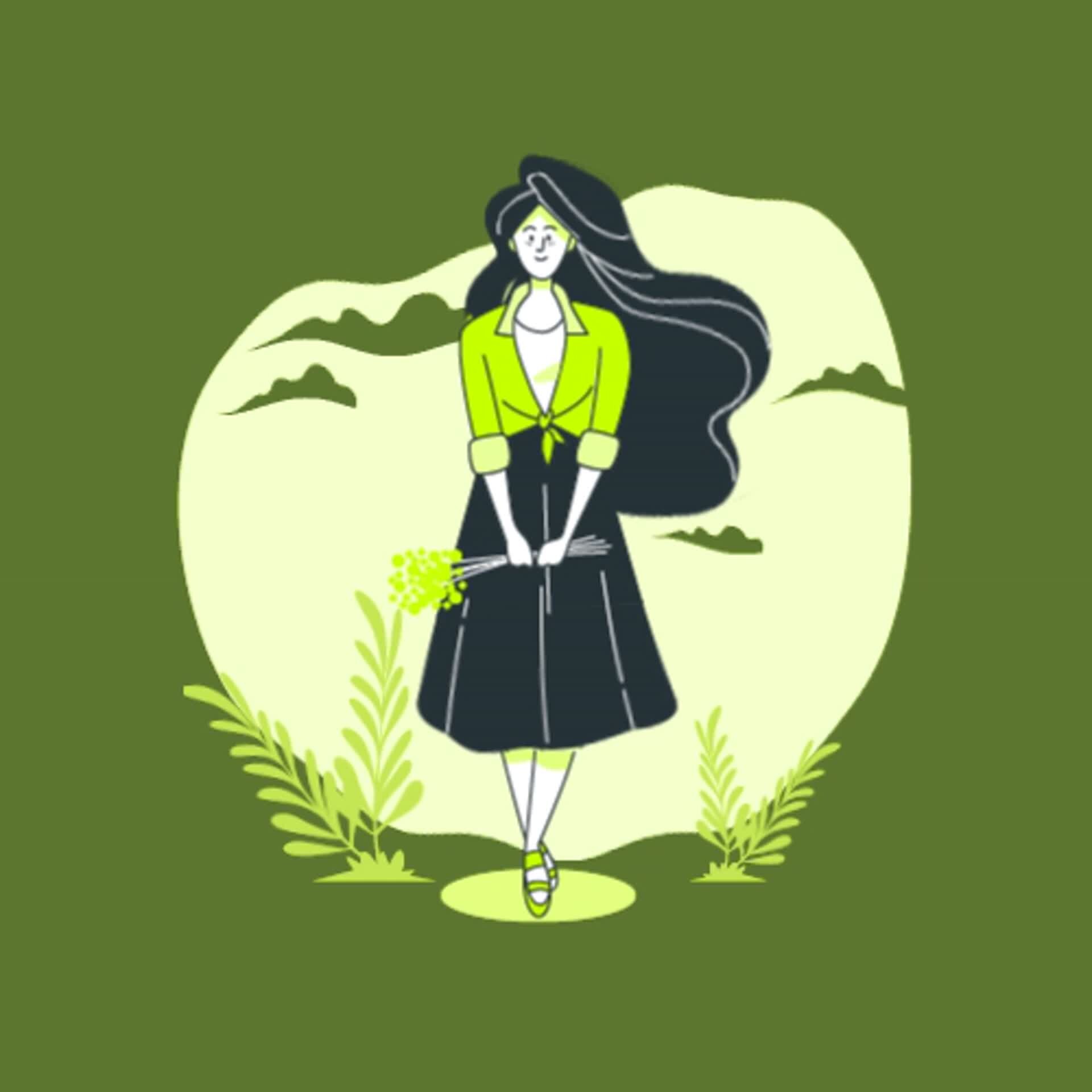 ArtStation - Girl Illustration Motion Graphic Animation in After Effects