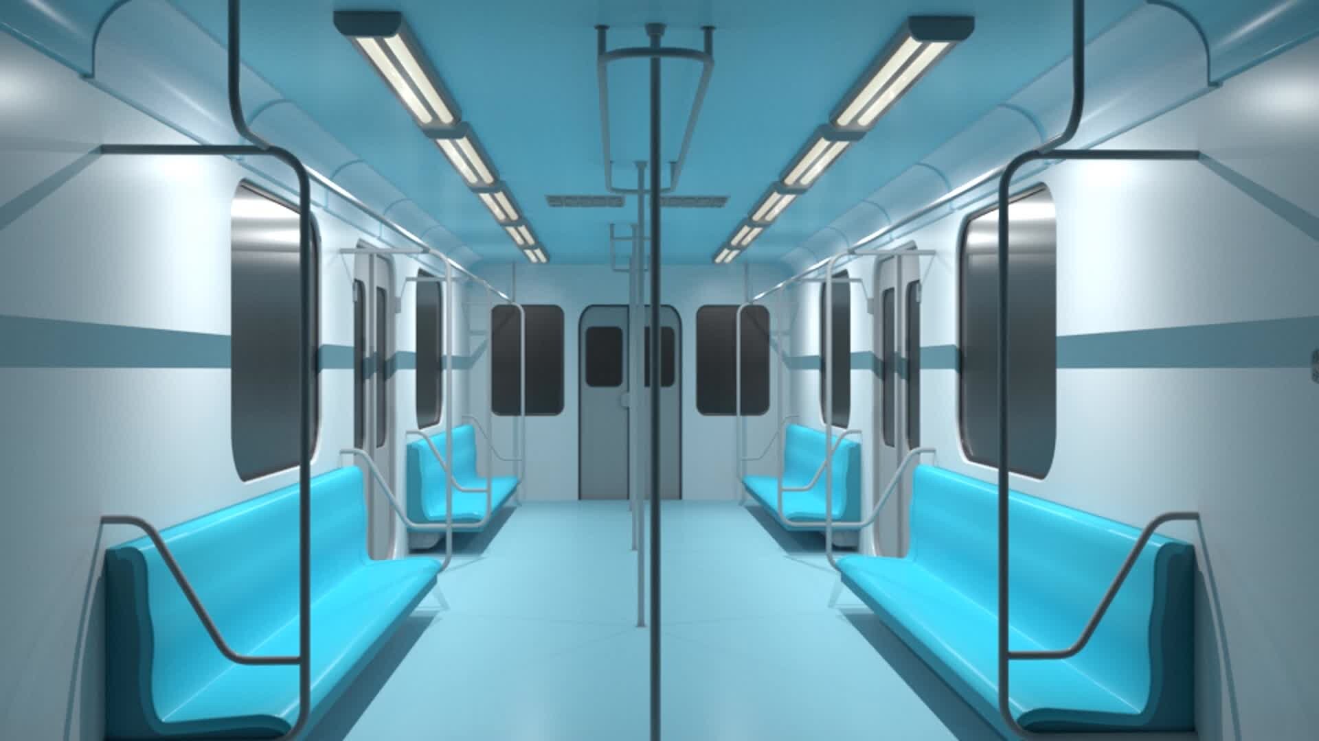 ArtStation - Interior lighting of a subway train