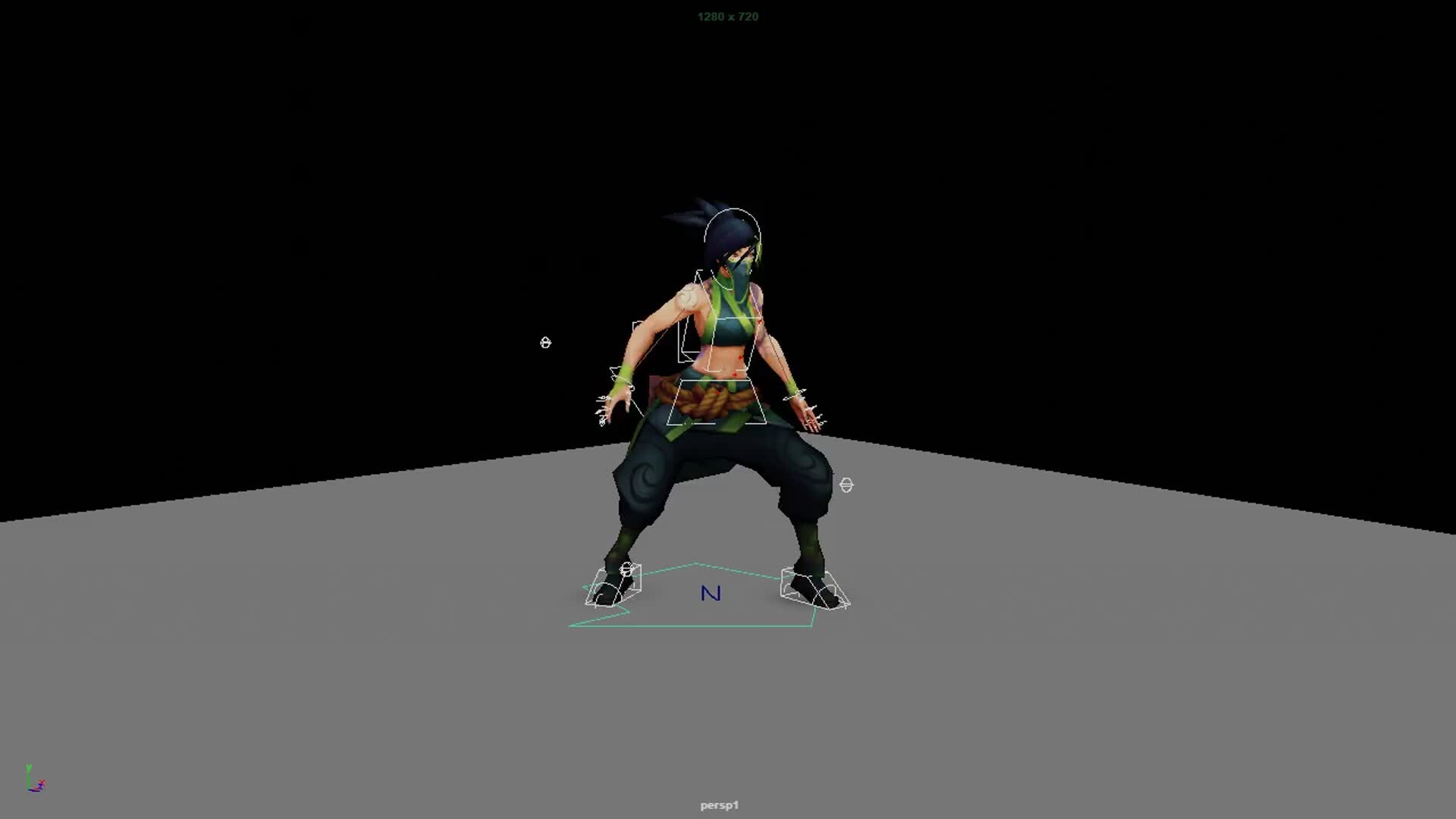ArtStation - Akali animation reel for rig testing (Playblast WIP)