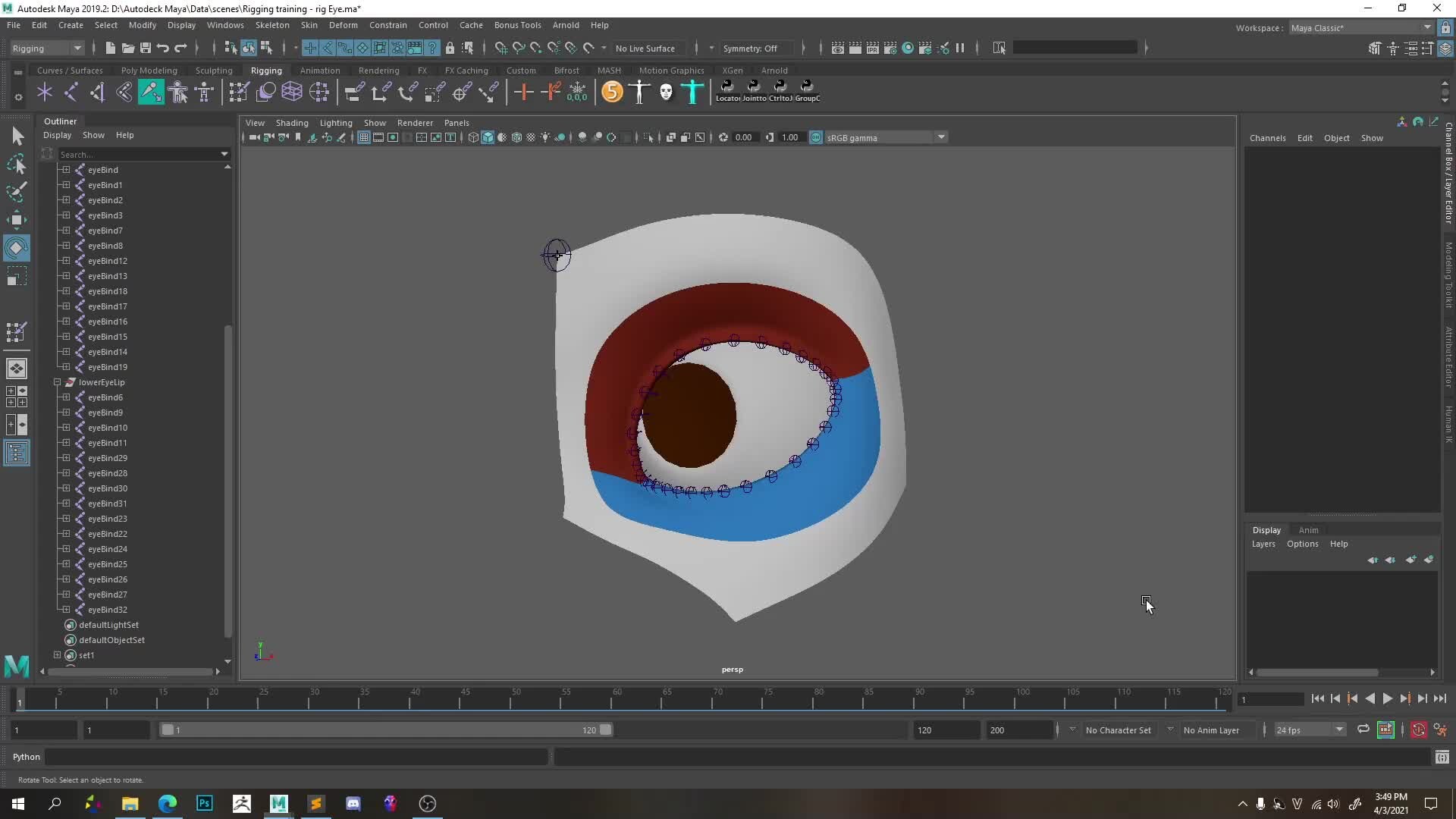 ArtStation - 3D Rigging learning project - Rig và Paint Skin Weight Mí Mắt