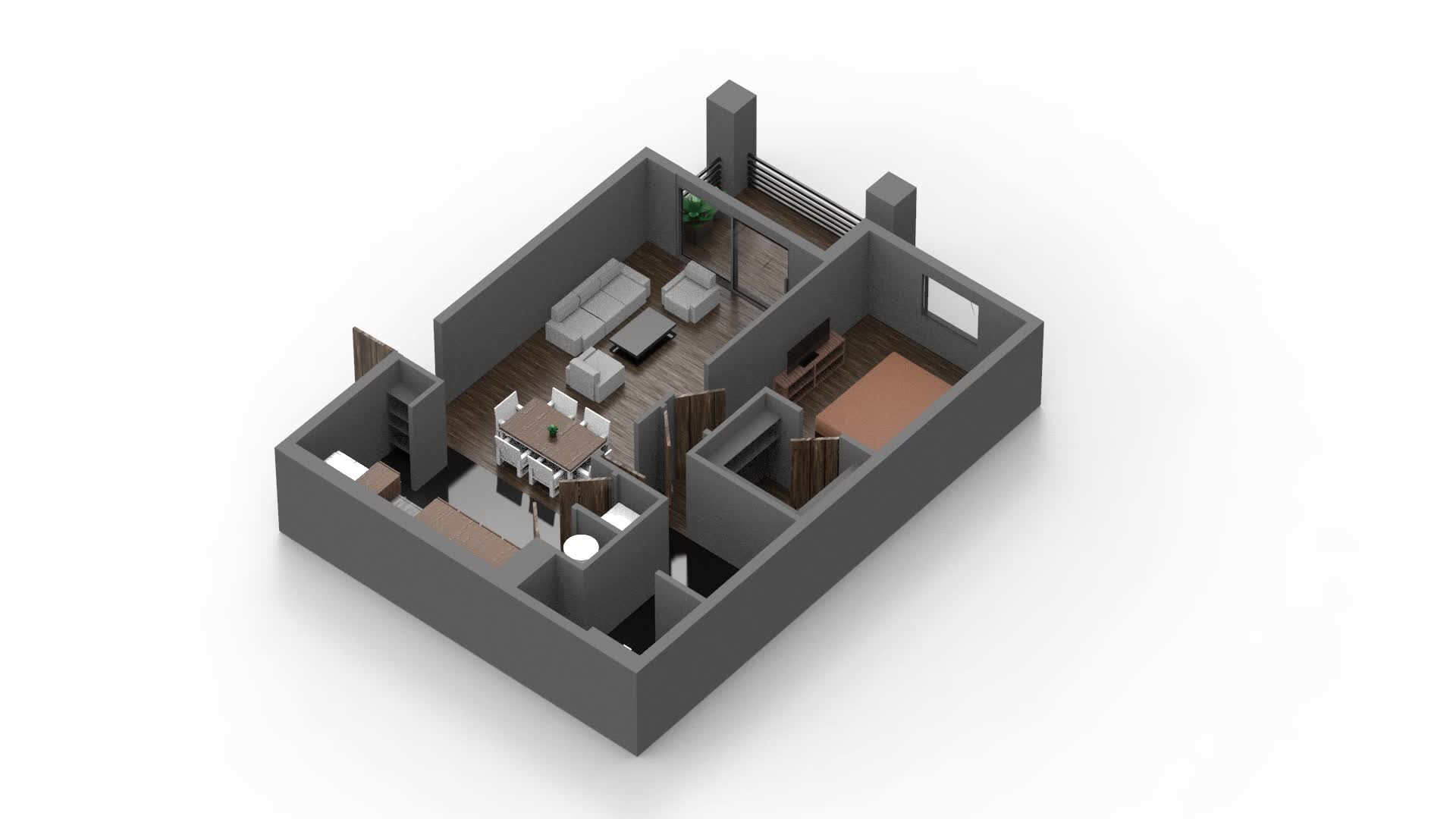 ArtStation - 3D Floor Plan - Apartment