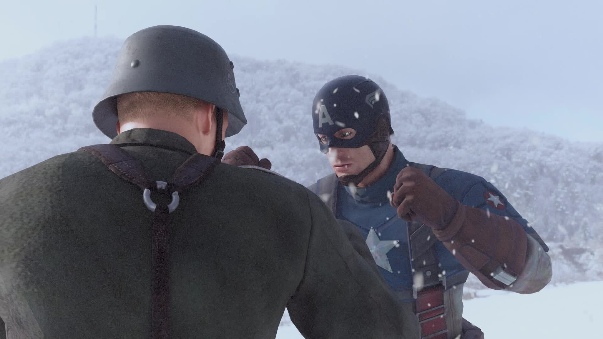 ArtStation - Animation Captain America Punching German Soldier