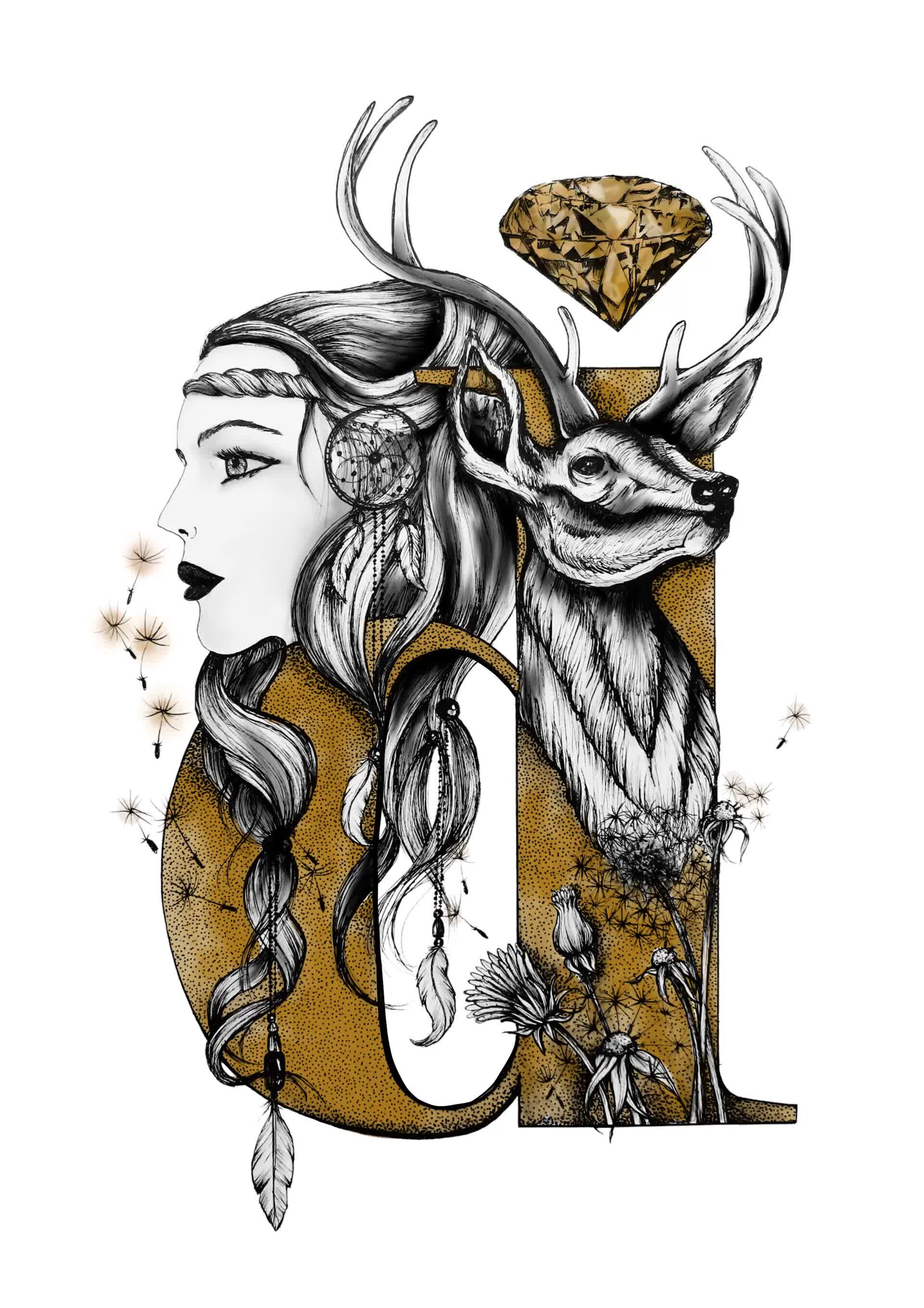 ArtStation - Alphabet Series "D"