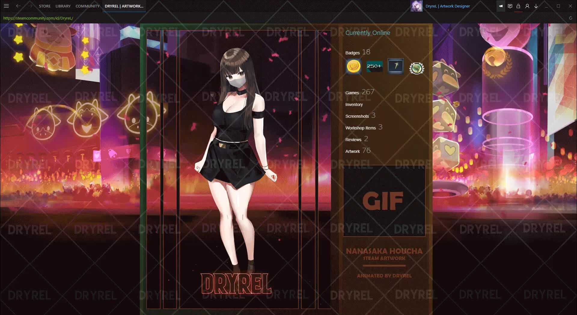 ArtStation - Nanasaka Houcha | Animated Steam Artwork