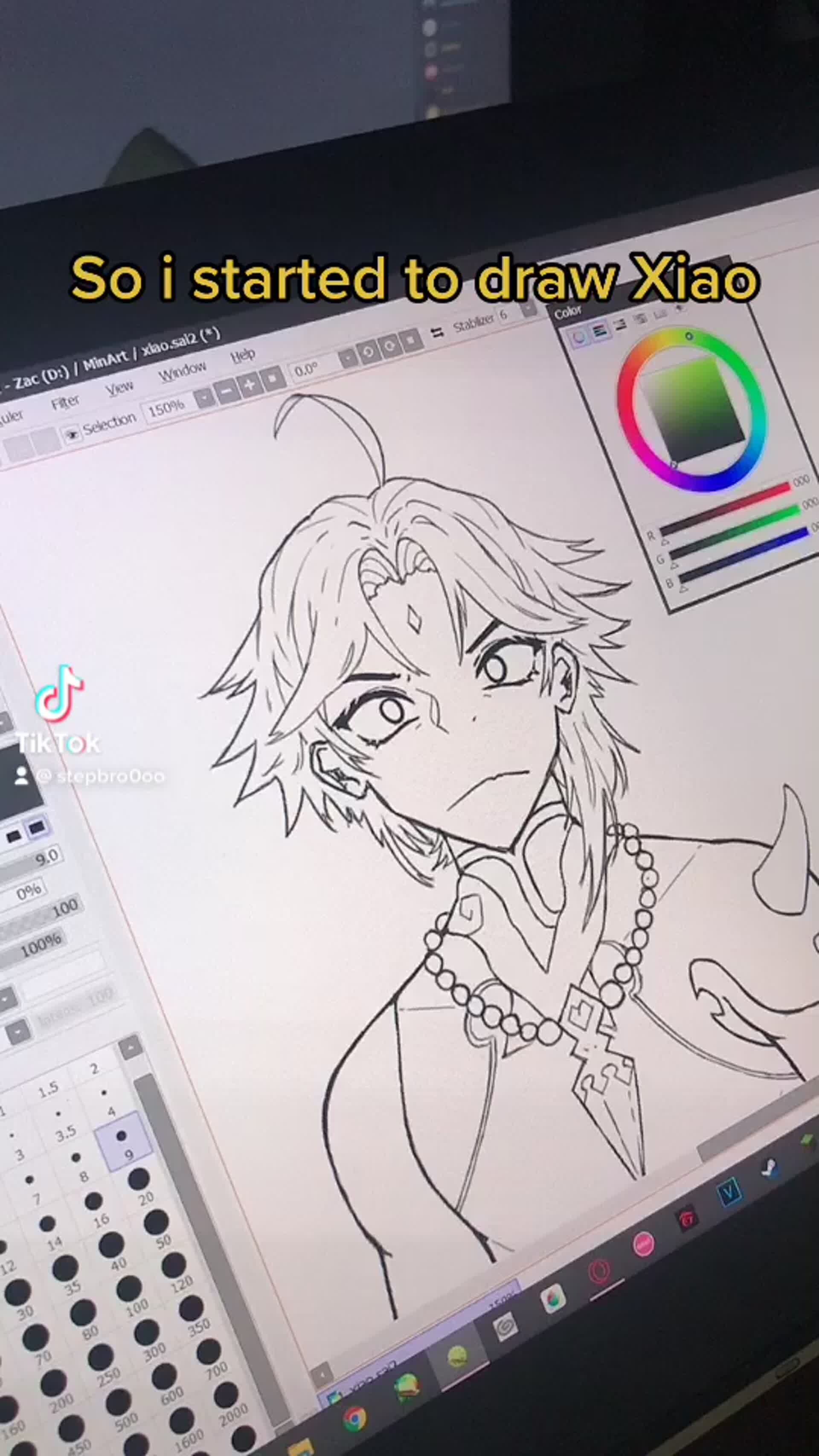 ArtStation - I tried drawing Xiao from genshin impact