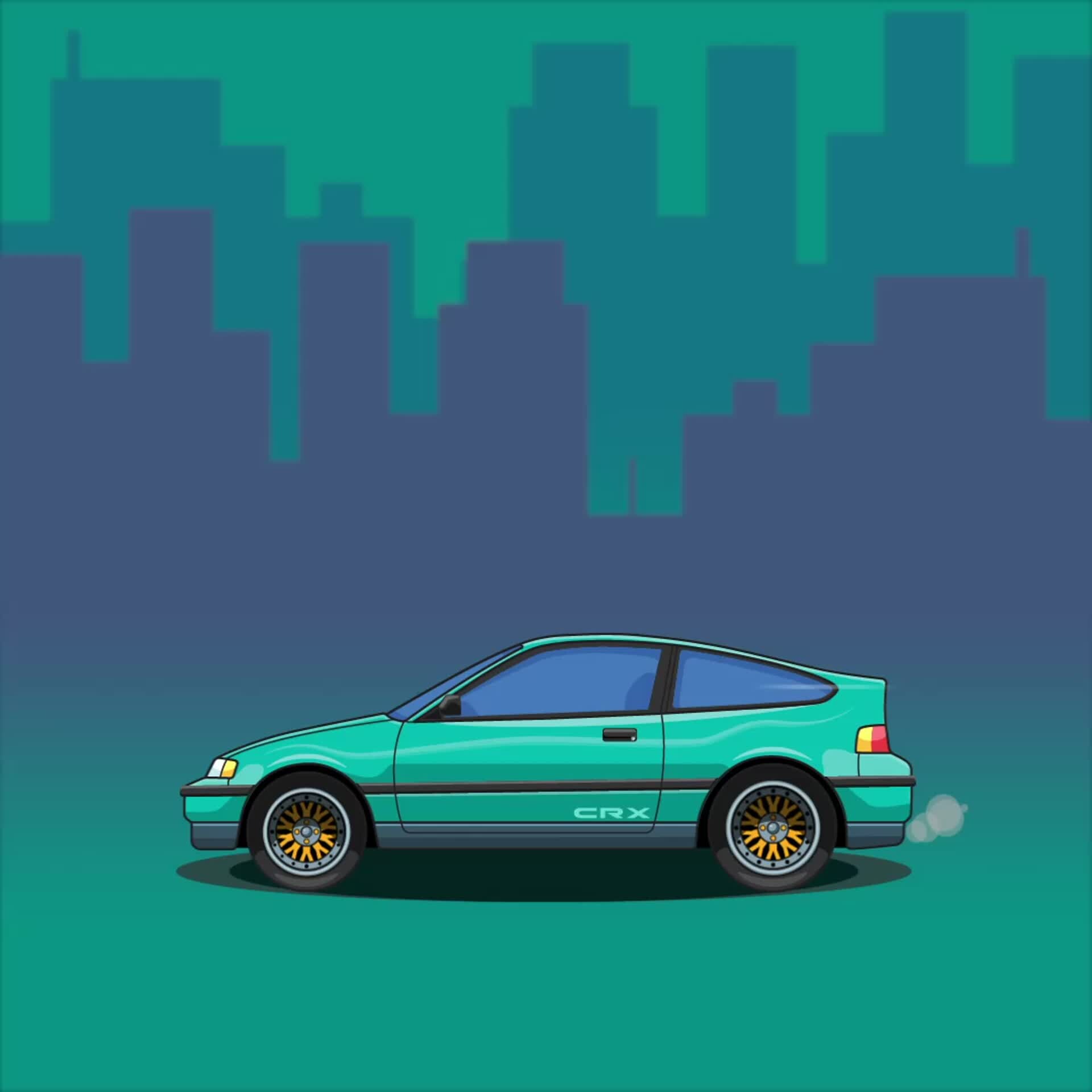 ArtStation - 2D Animated Honda CRX