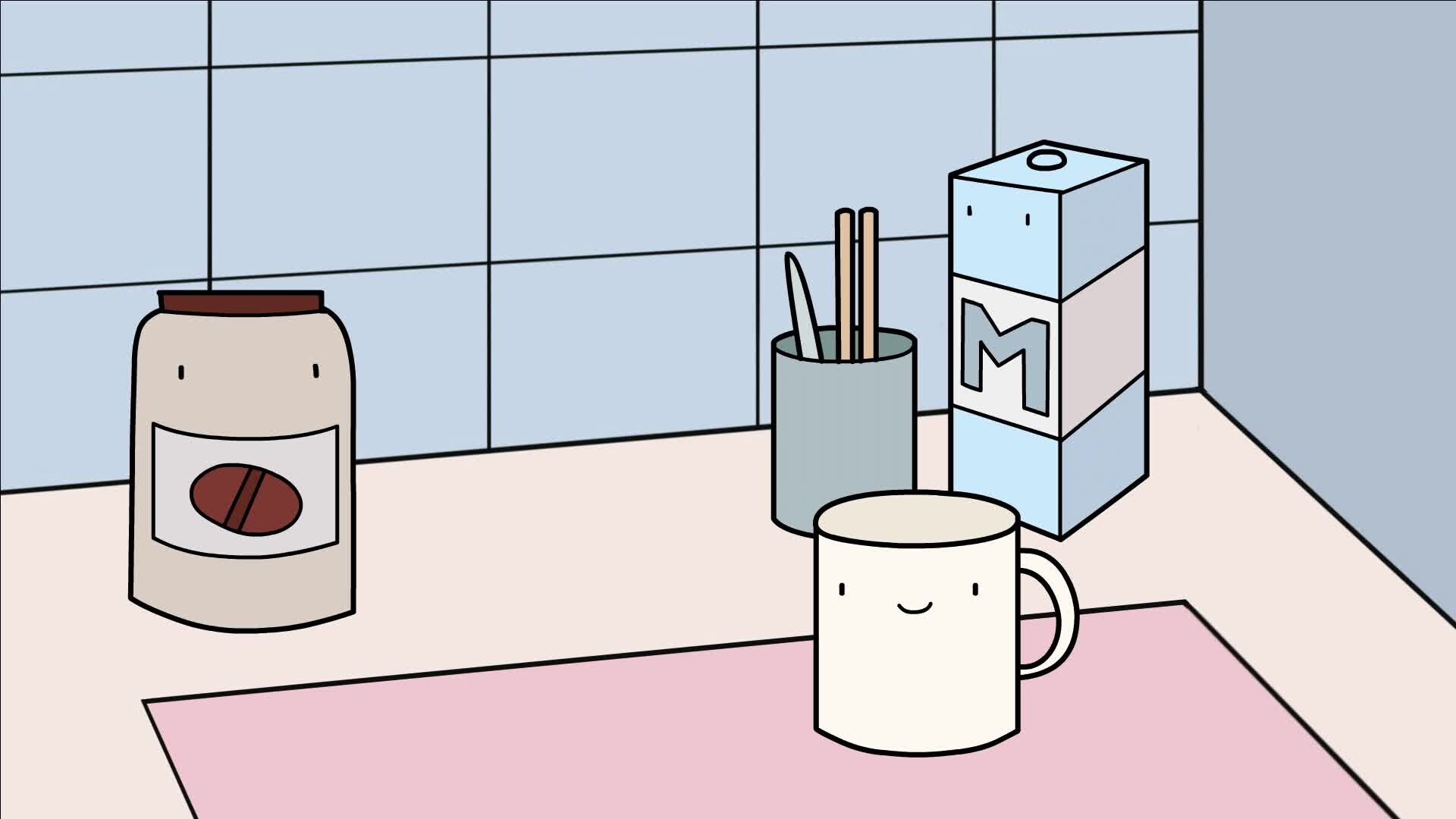 ArtStation - Coffee Cup Alive 2D Animation