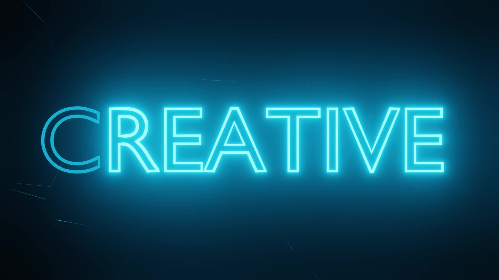 ArtStation - "Creative" neon sign.