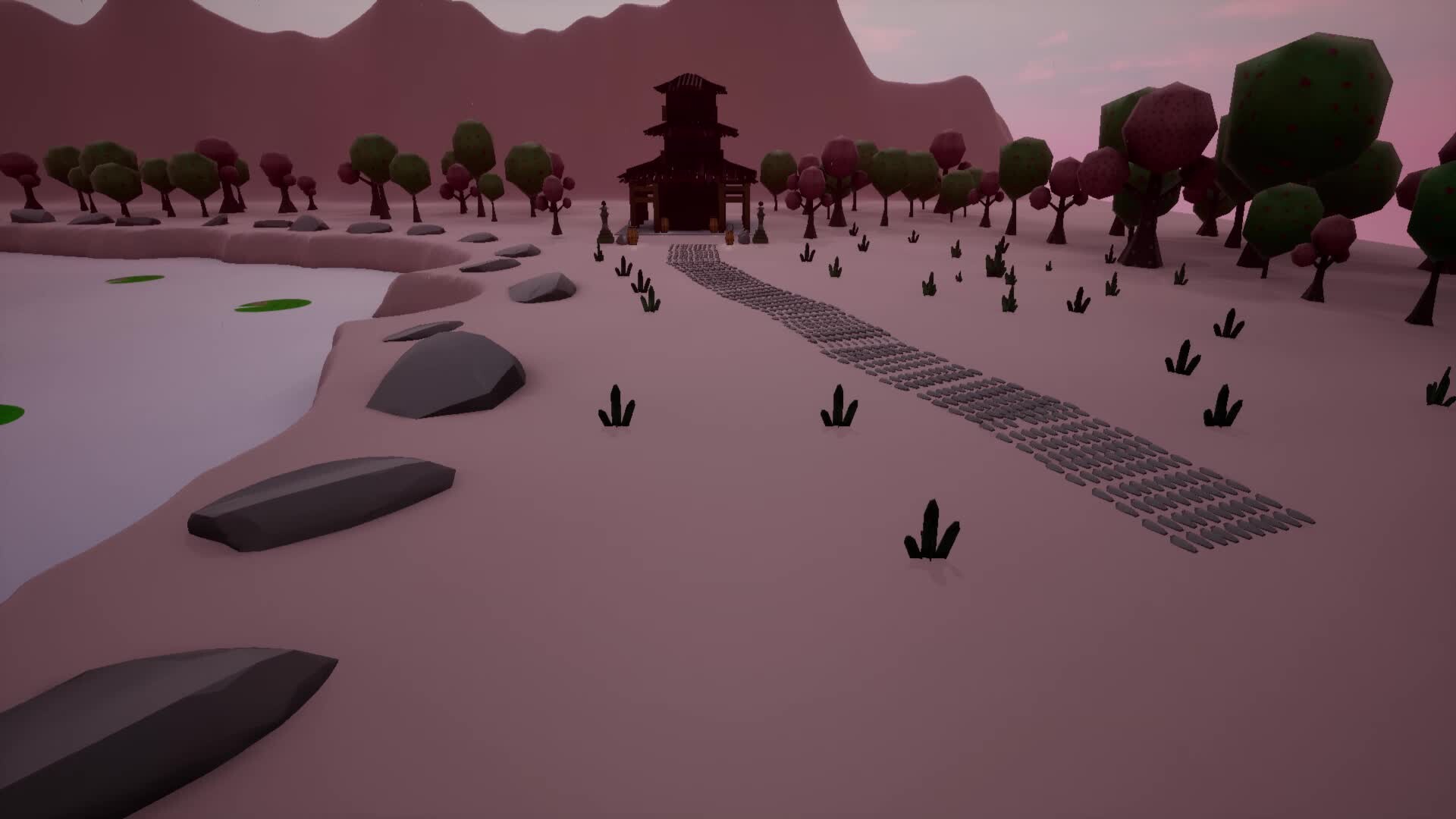 ArtStation - low poly japanese scene render videos