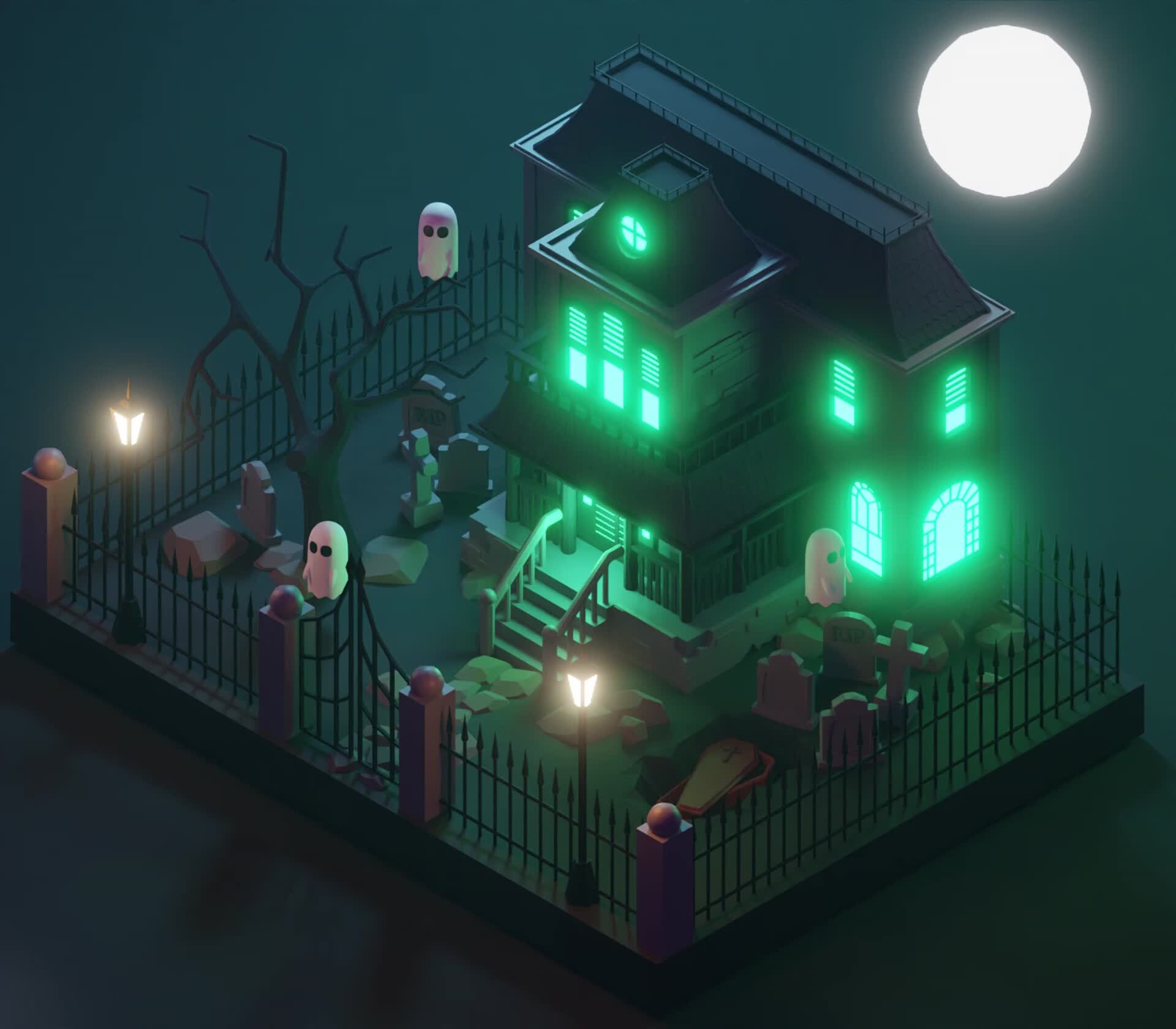 ArtStation - HAUNTED HOUSE👻👻