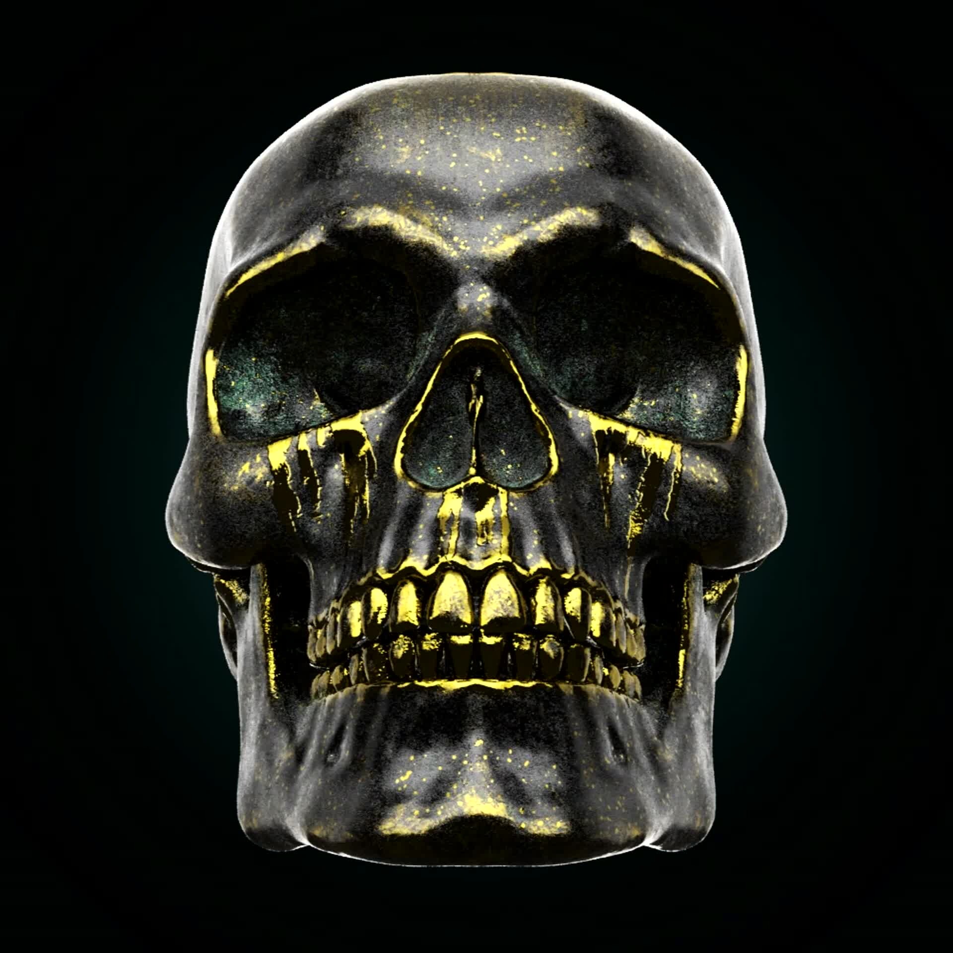 ArtStation - Bitcoin Skull