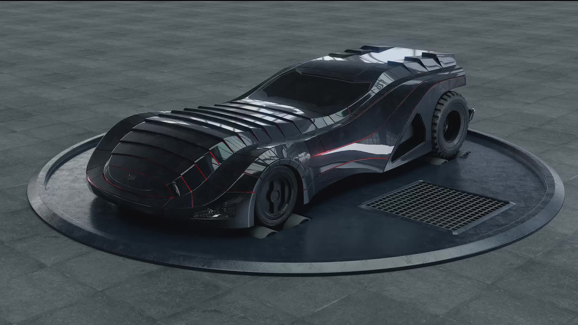 ArtStation - Batmobile Turntable Animation.