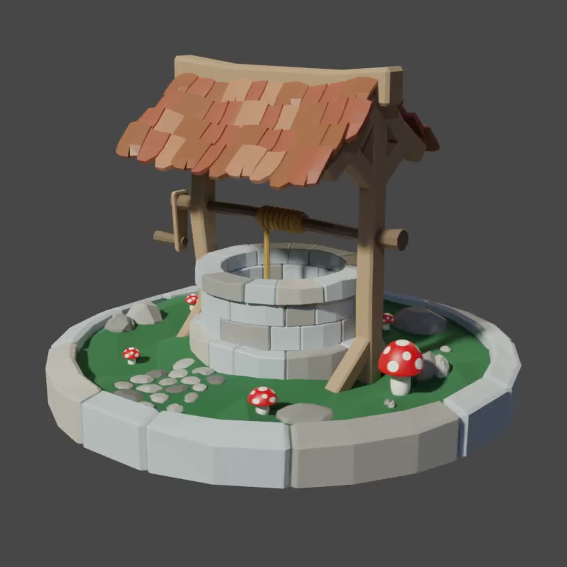 ArtStation - Cartoon Water Well