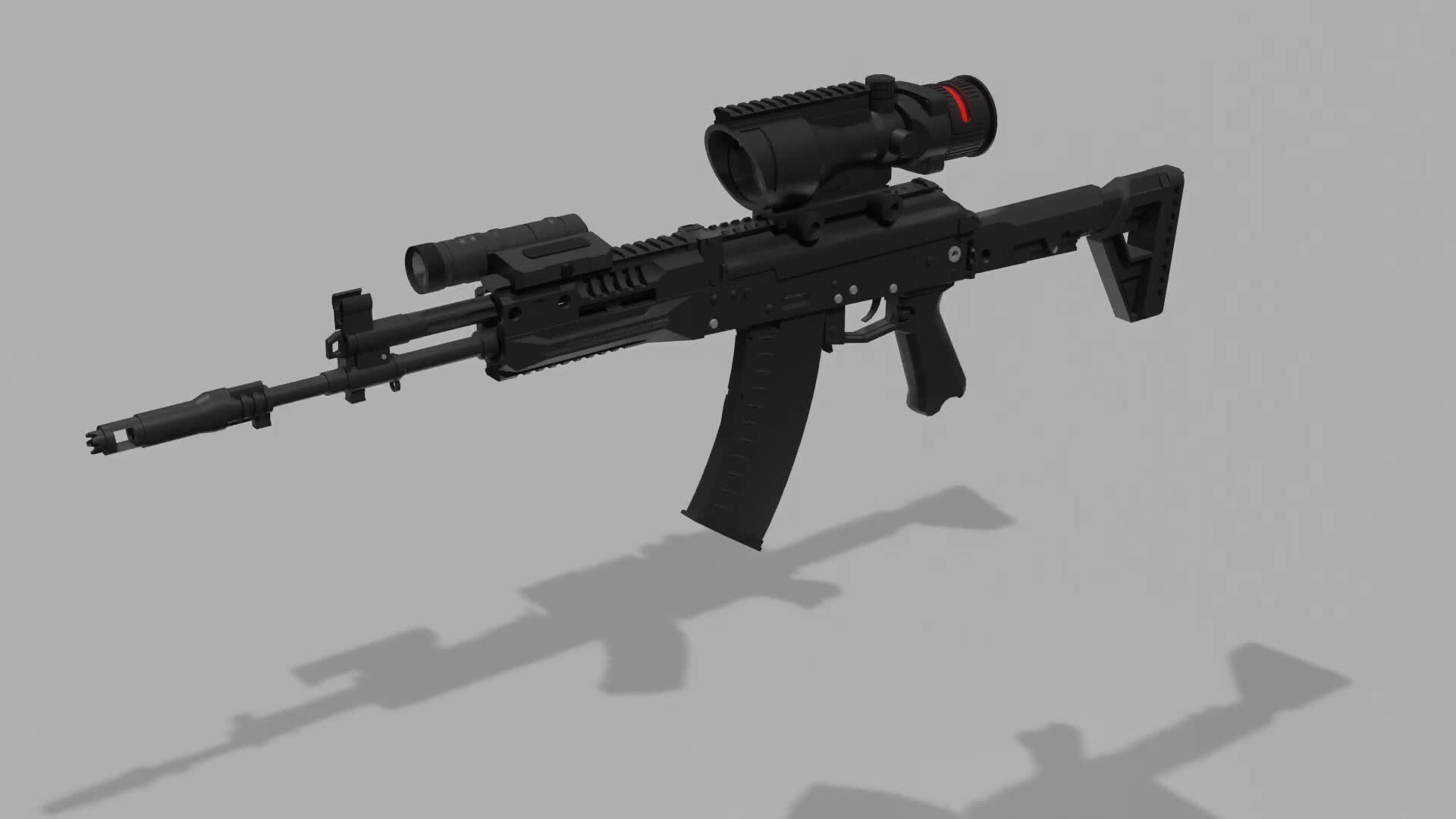 ArtStation - AK-12 w/ 6x48 MG/DMR Scope & Weapon Light
