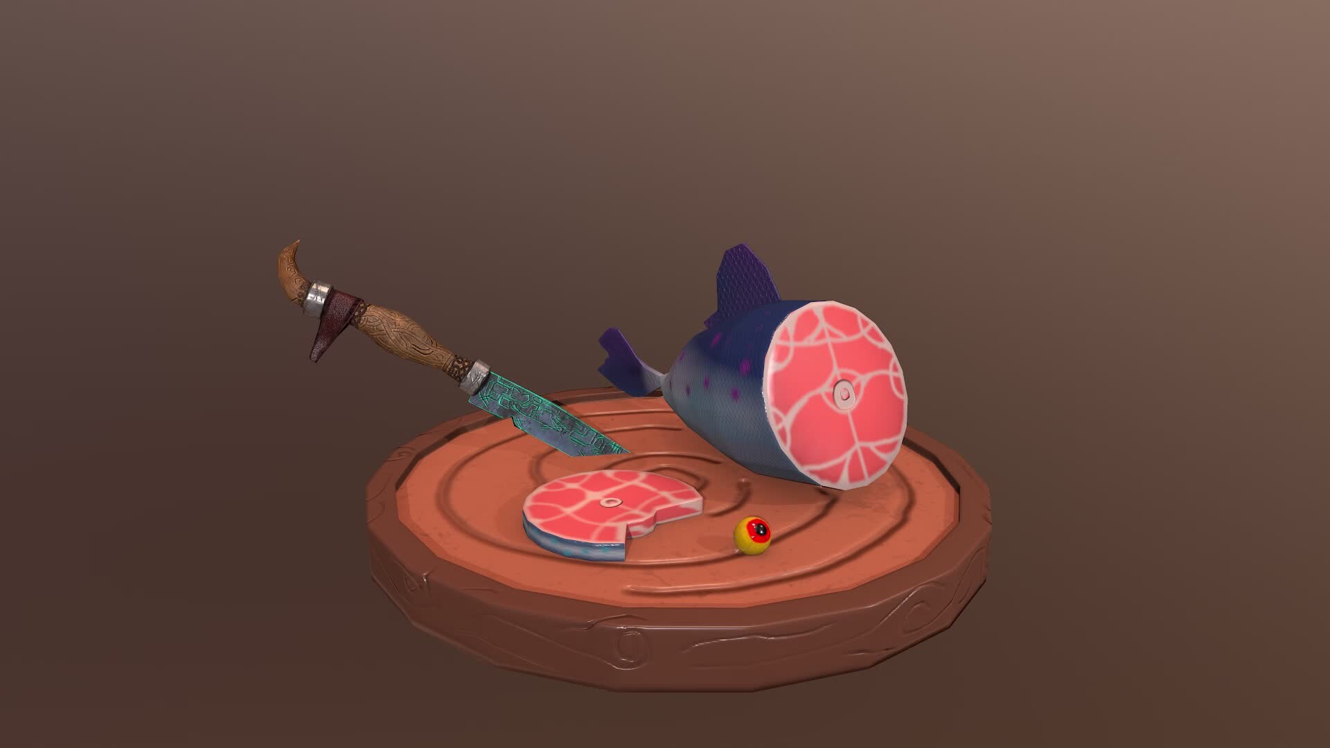 ArtStation - Stylized fish, knife